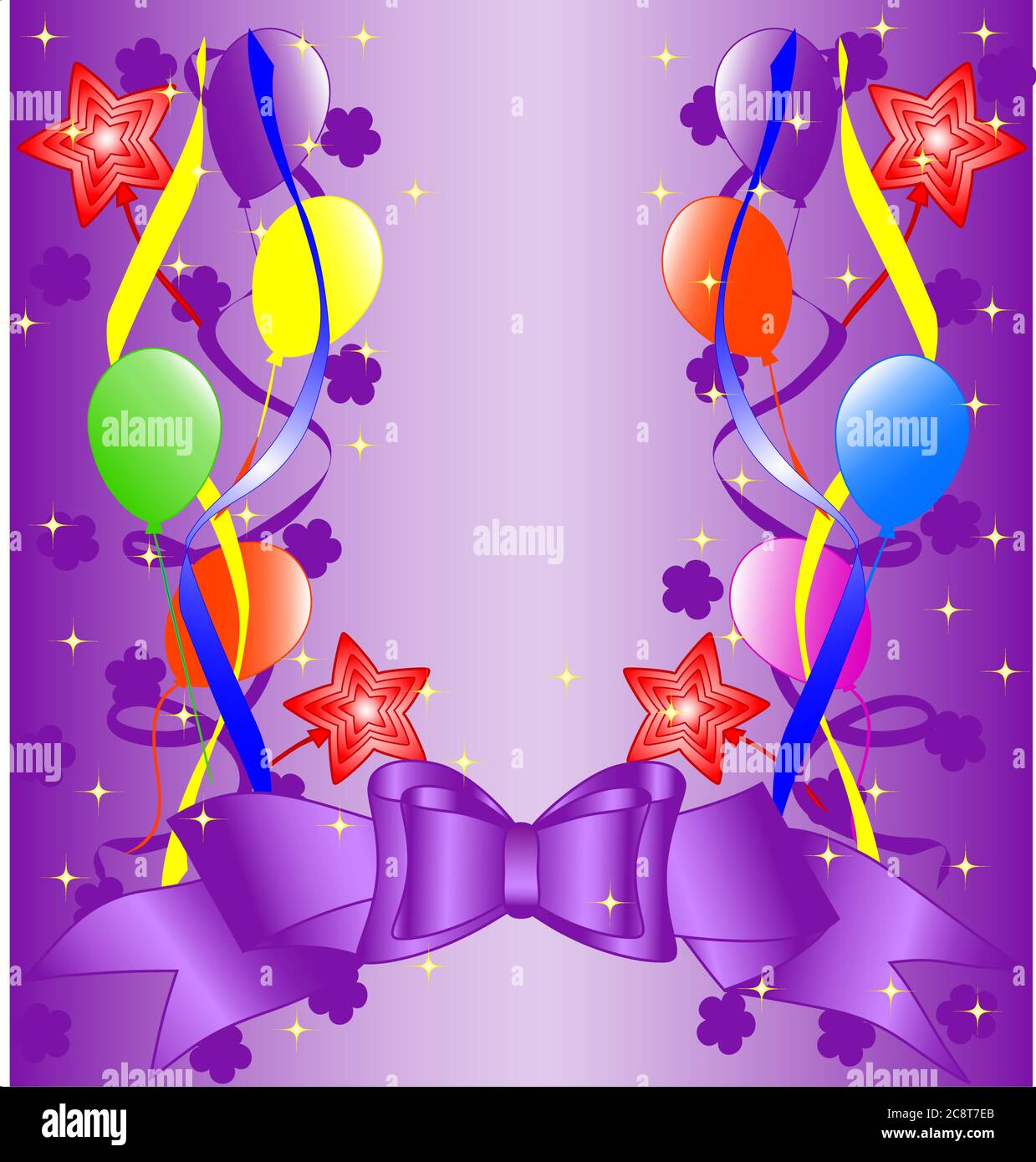 vector illustration of a balloons background with space for text Stock ...