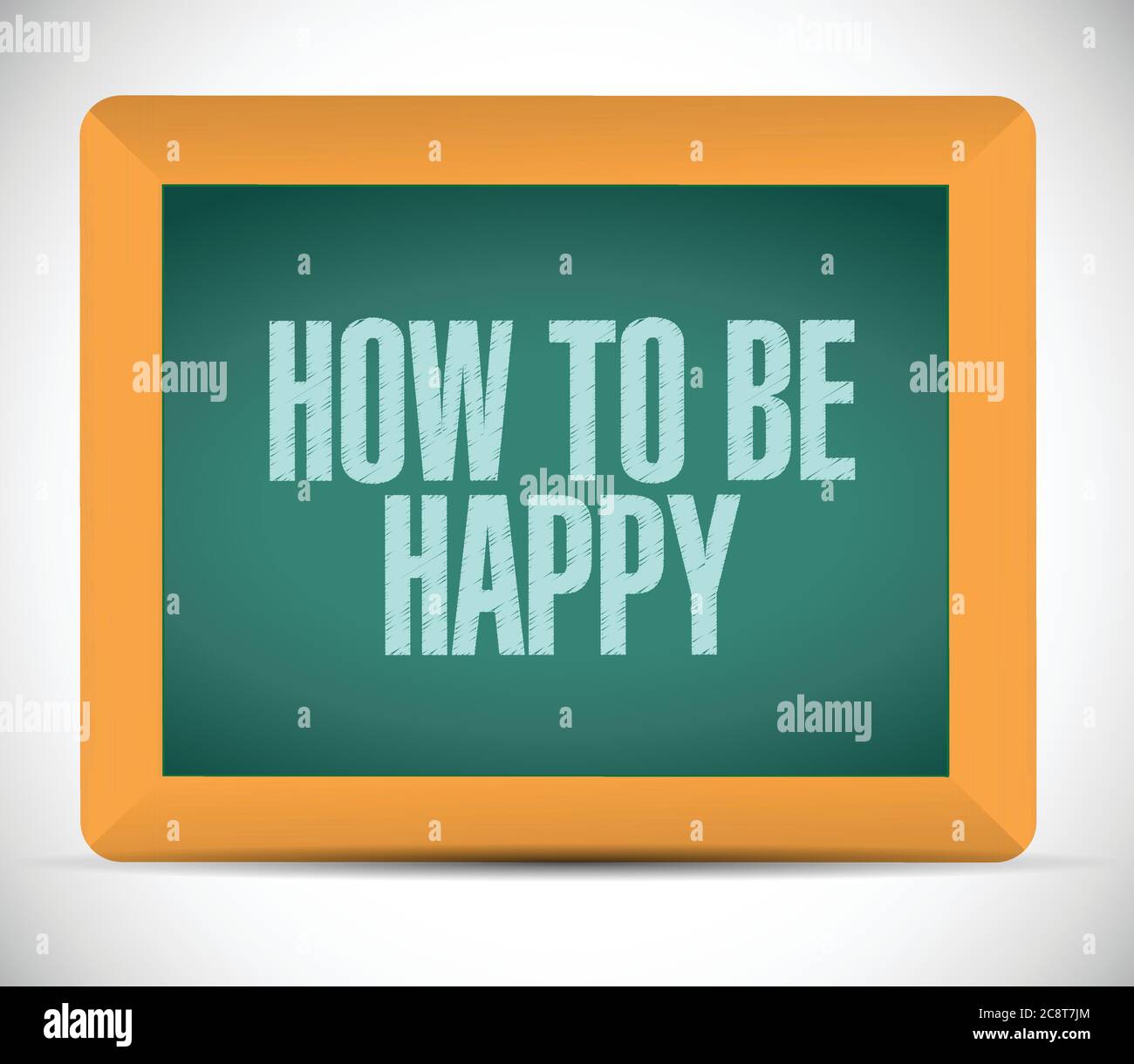 How to be happy message illustration design over a white background ...