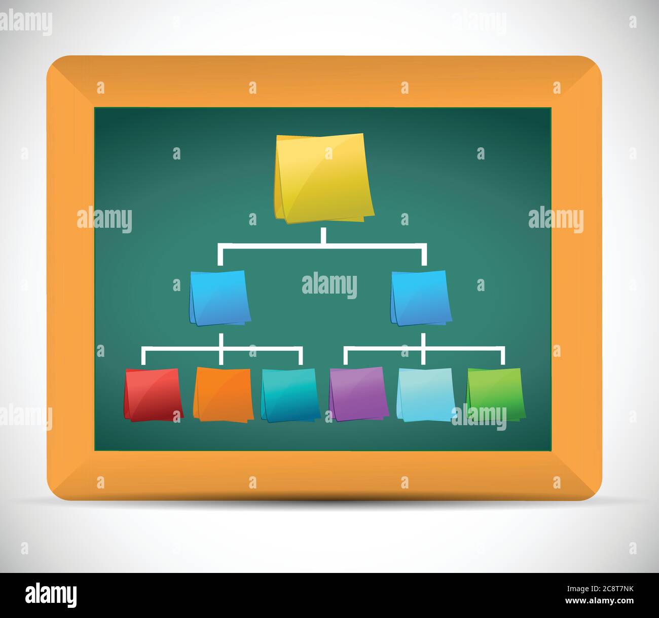 Color post diagram on a board. illustration design over a white ...