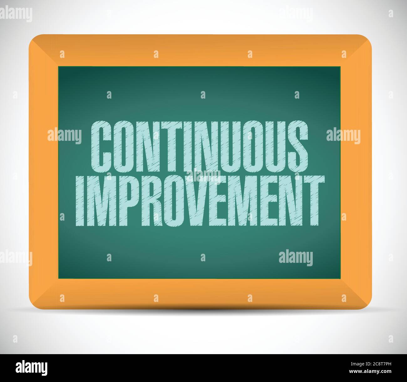 Continuous improvement board sign concept illustration design over ...
