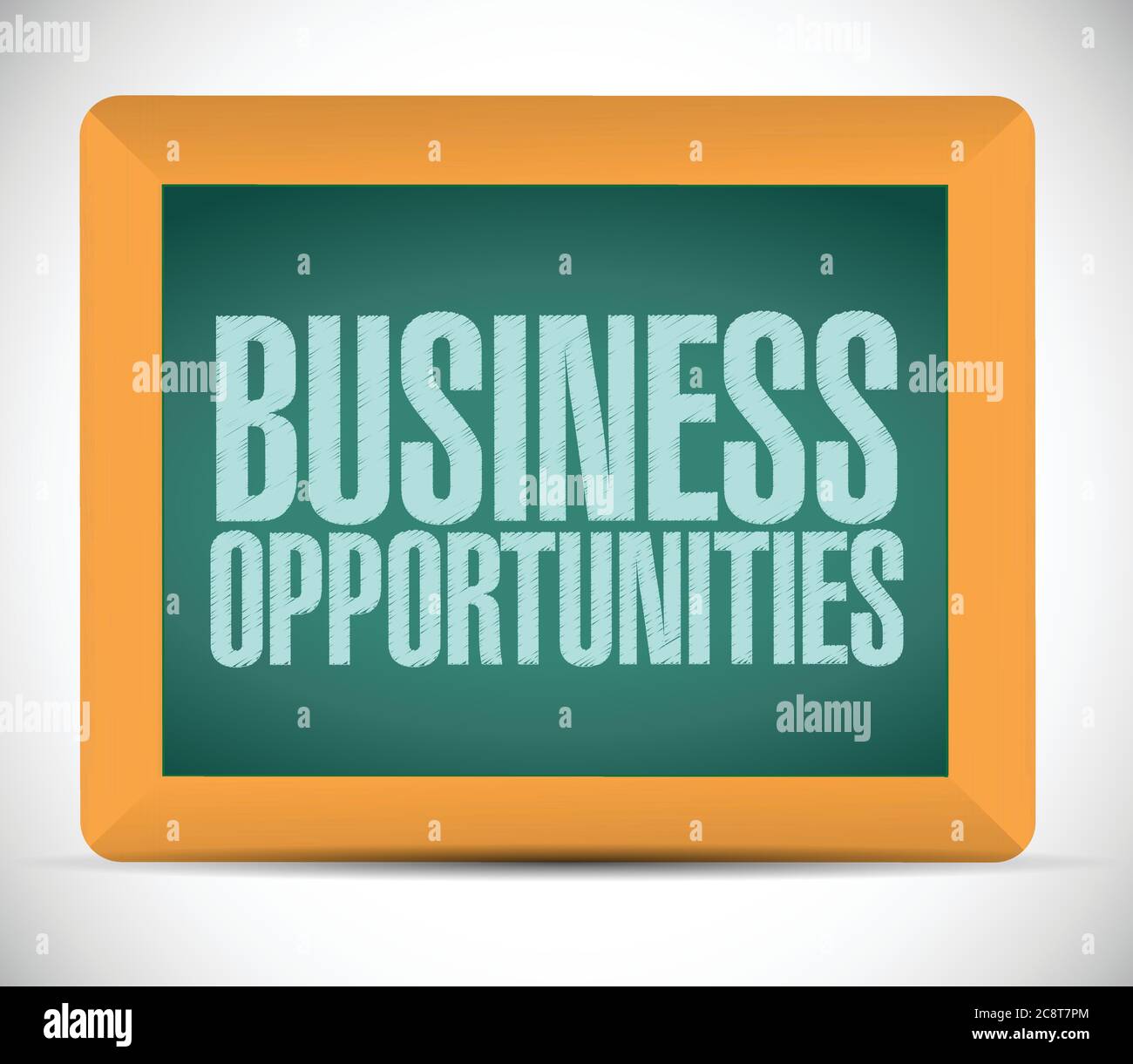 Business opportunities sign message illustration design over a white ...