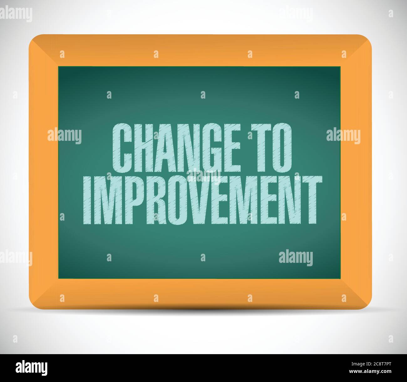 Change to improvement message illustration design over a white ...