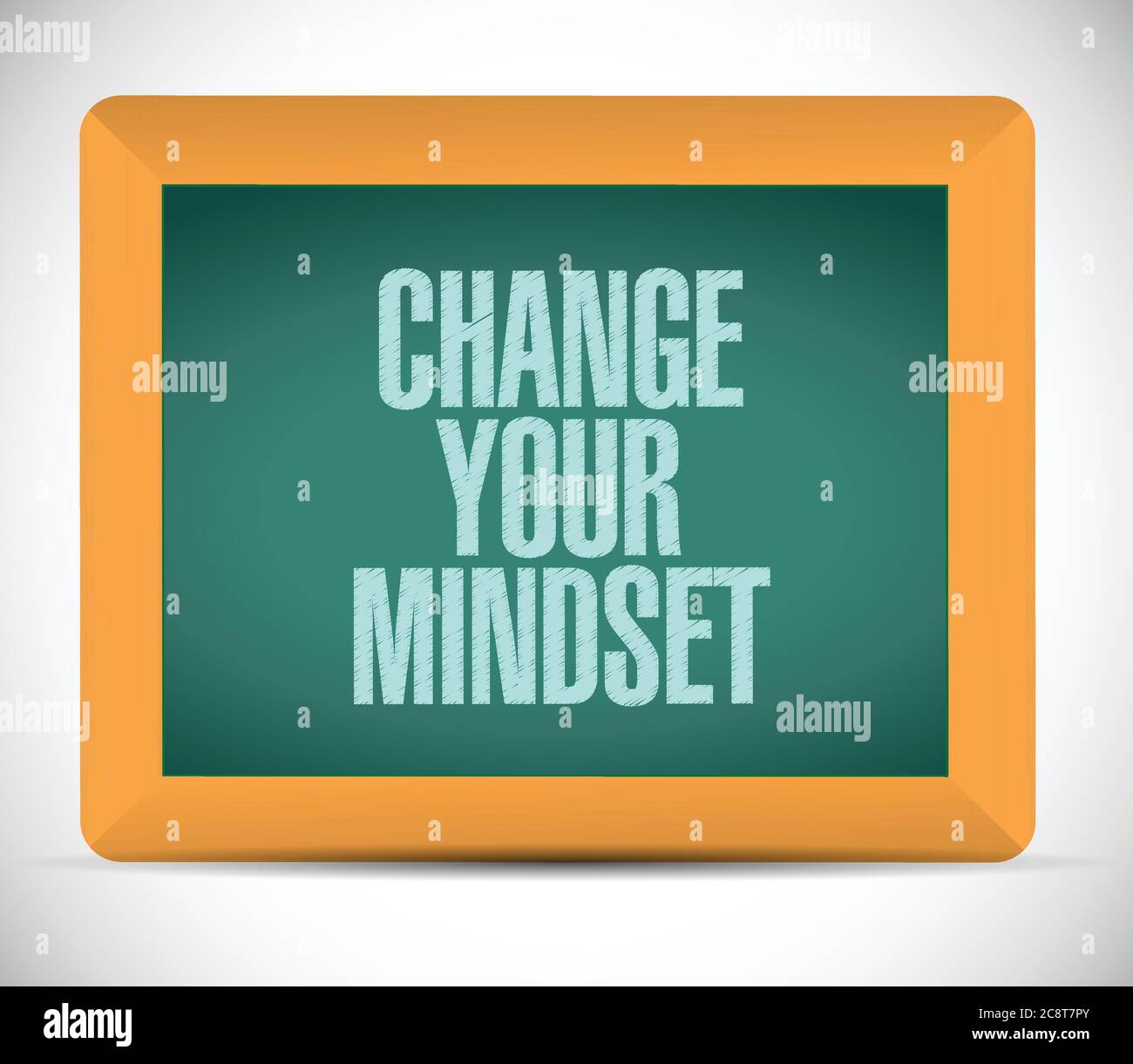Change your mindset sign illustration design over a white background ...