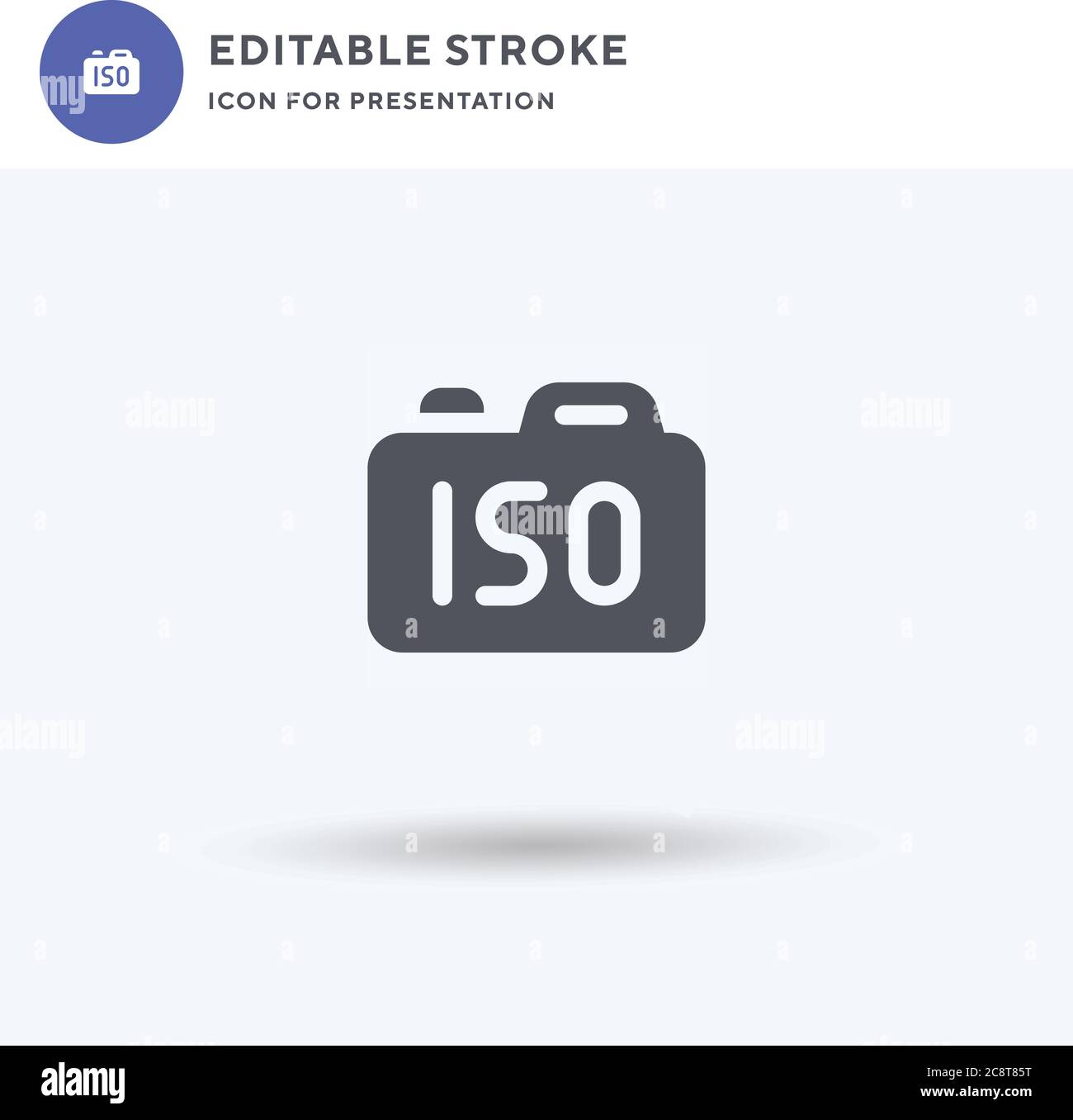 Iso icon vector, filled flat sign, solid pictogram isolated on white ...