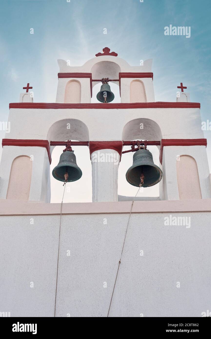 White architecture in Santorini island, Cyclades, Greece Stock Photo ...