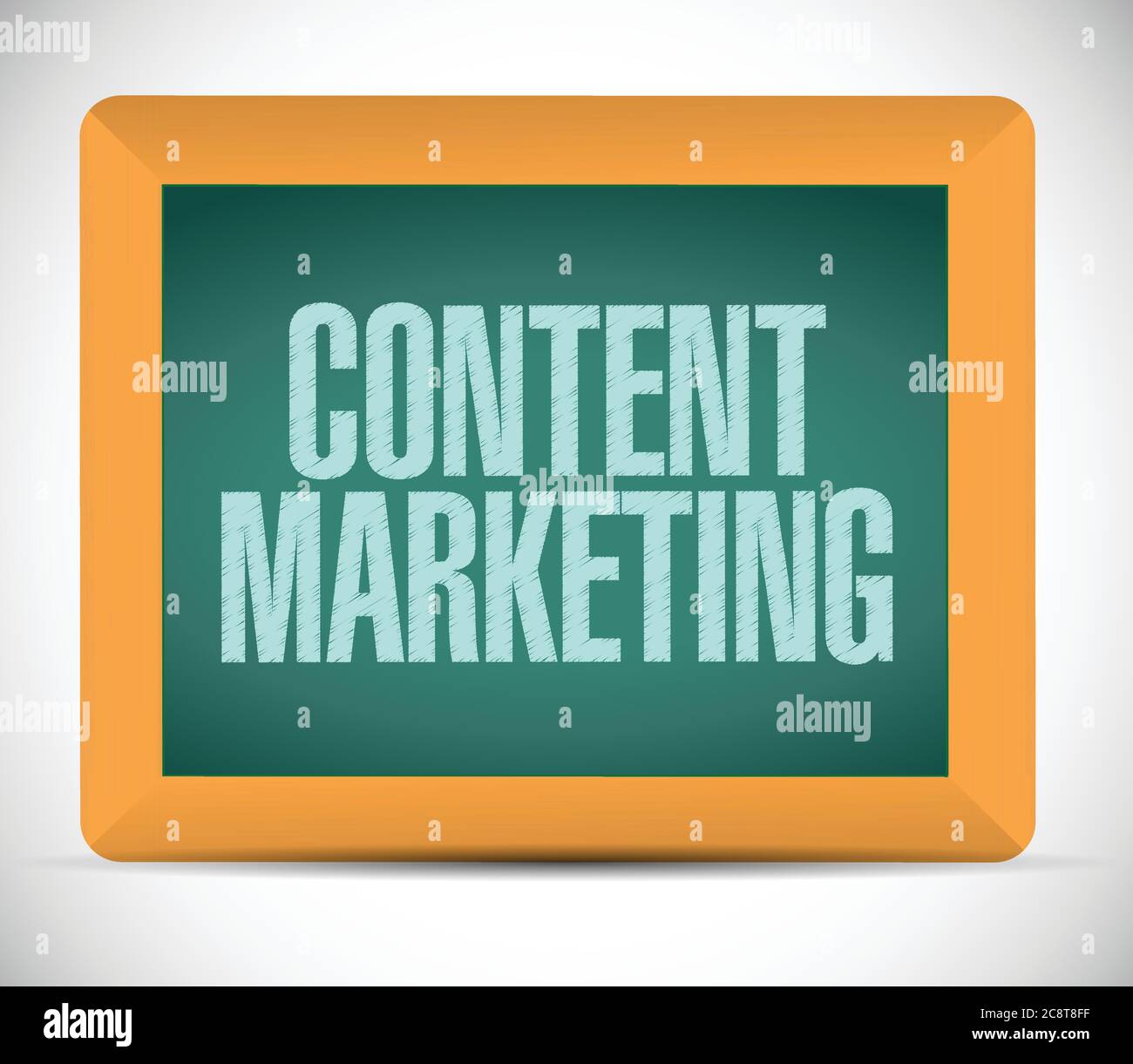 Content marketing chalkboard sign concept illustration design graphic ...