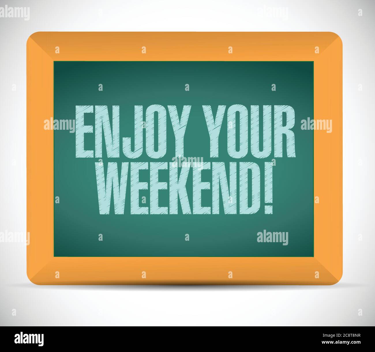 Enjoy your weekend message illustration design over a white background ...
