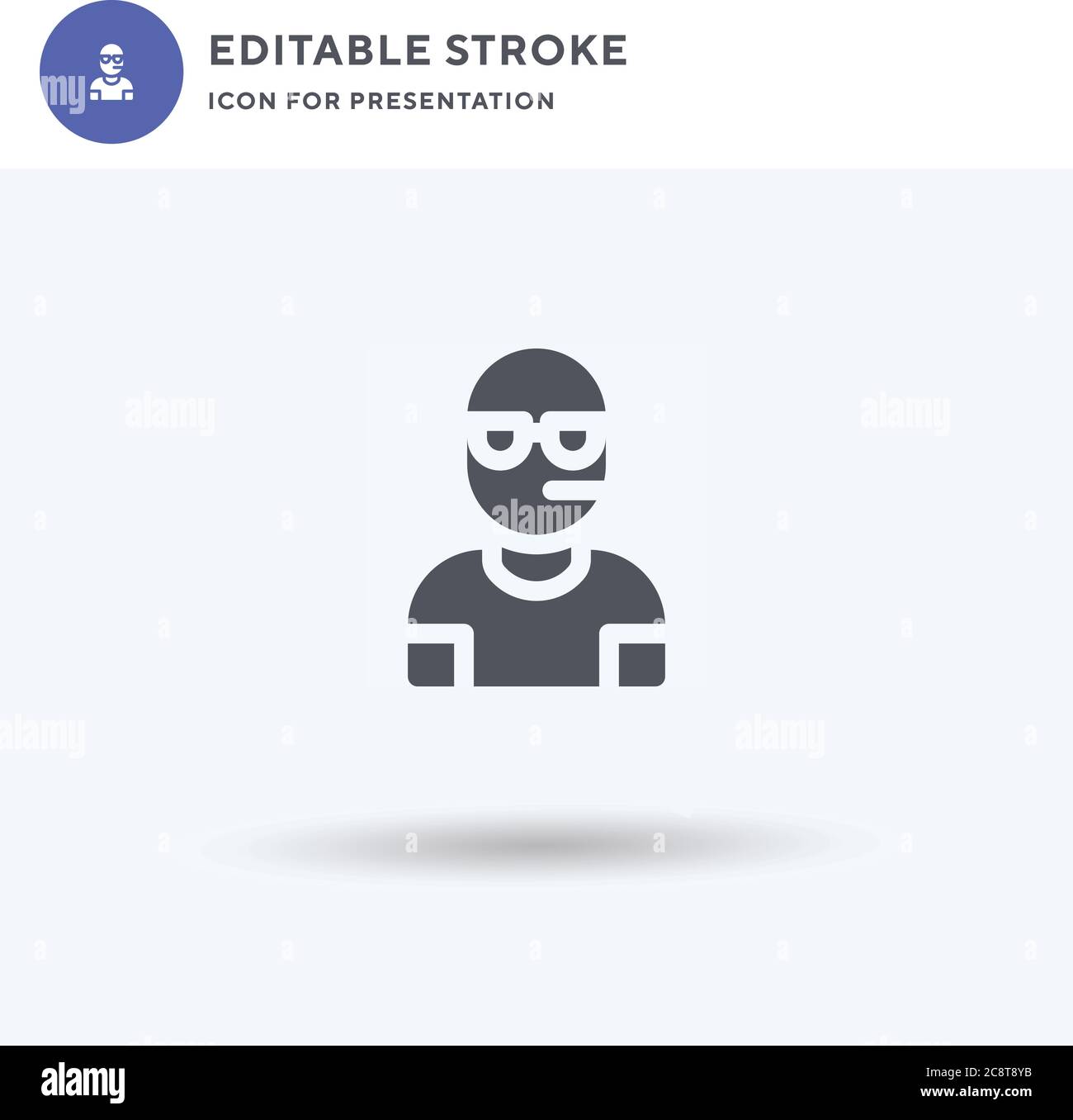 Bodyguard icon vector, filled flat sign, solid pictogram isolated on ...