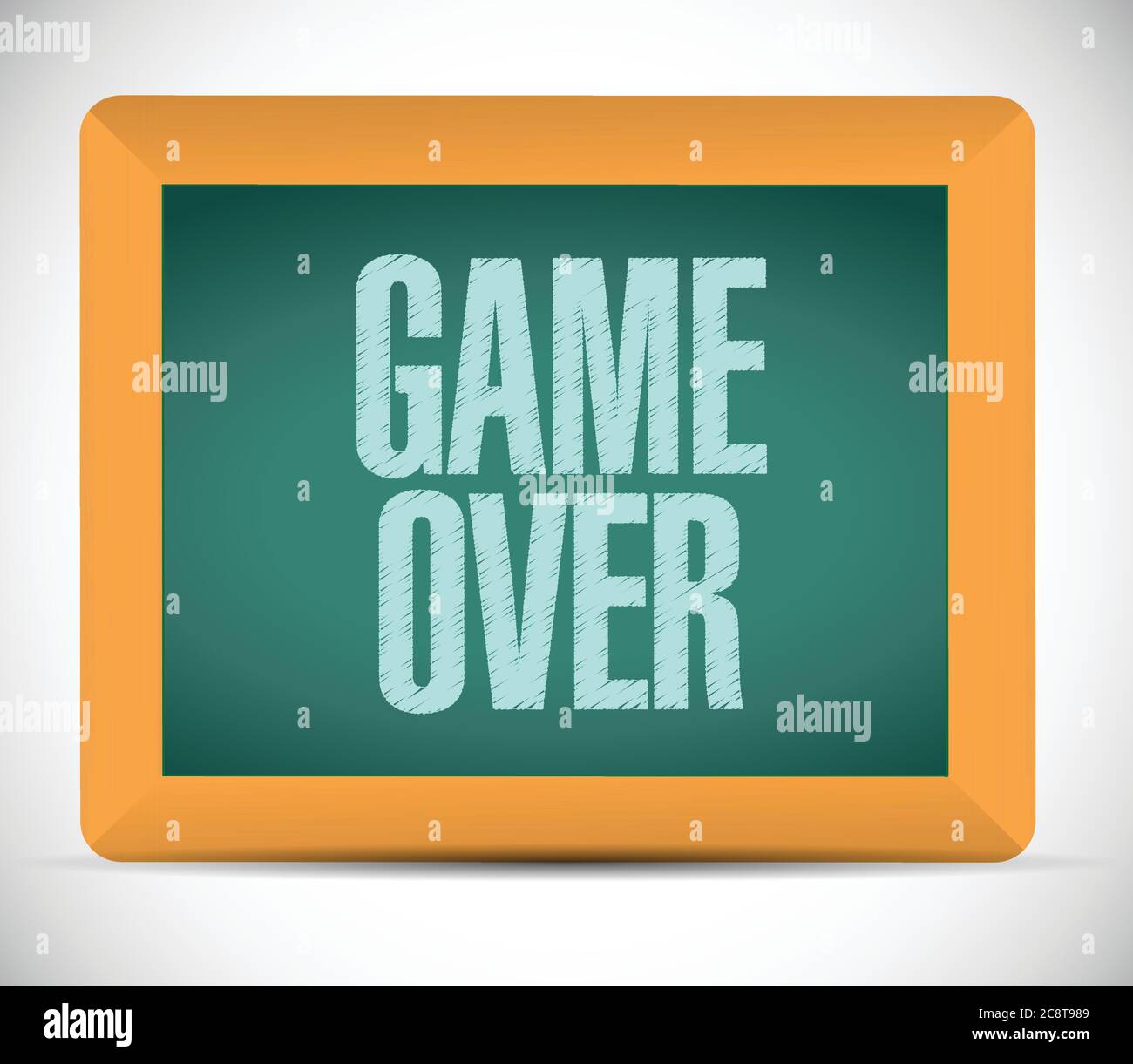 Game over sign message illustration design over a white background ...