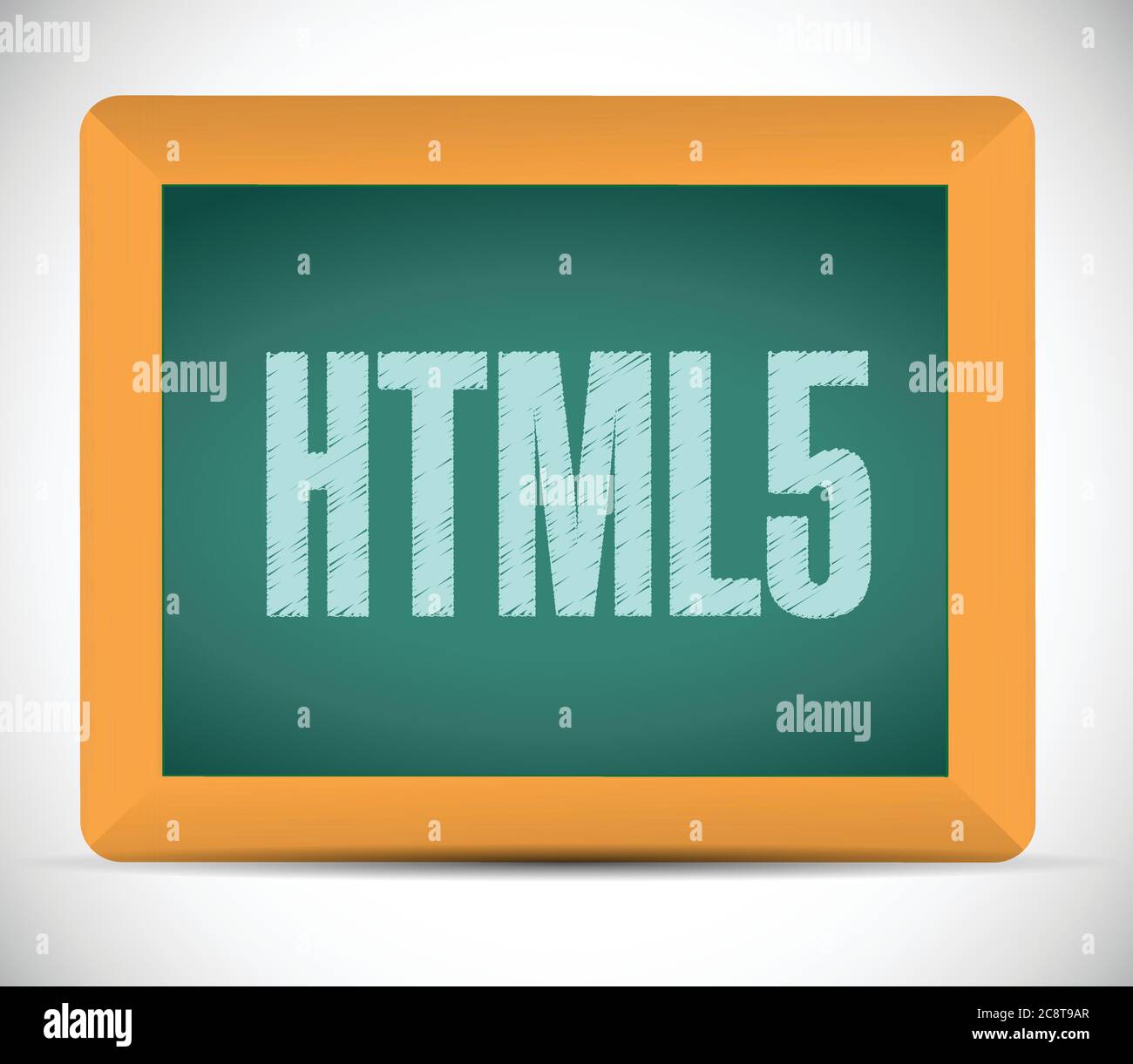 Html5 board sign illustration design over a white background Stock ...
