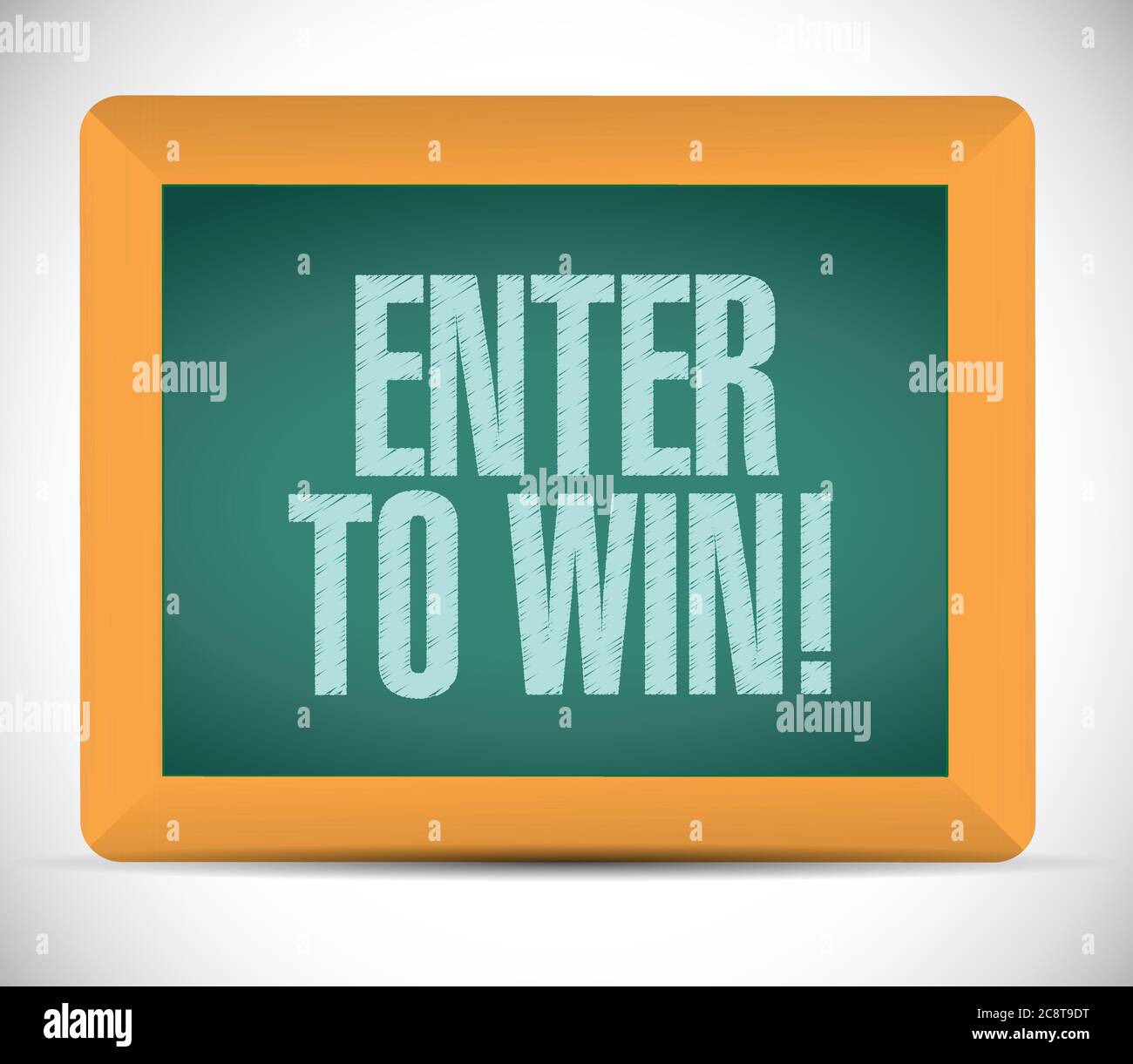 Enter to win message illustration design over a white background Stock ...