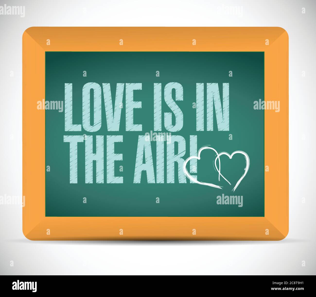 Love is in the air message illustration design over a white background ...