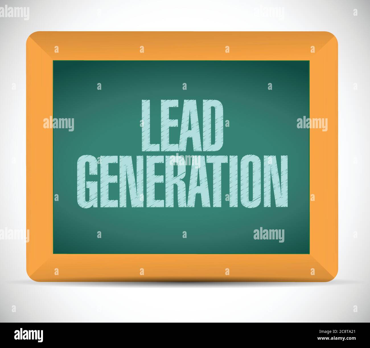 Lead generation message illustration design over a white background ...