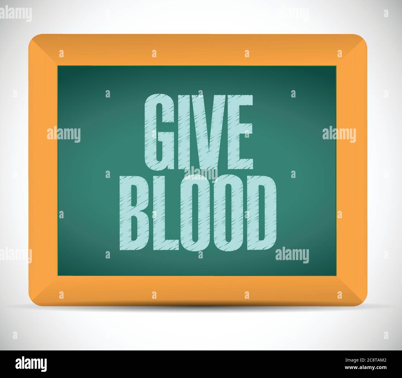 Give blood message sign on a chalkboard. illustration design over a ...