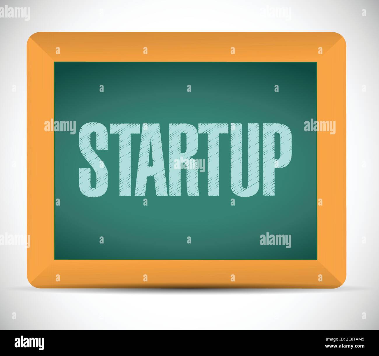 Startup sign message illustration design over a white background Stock ...