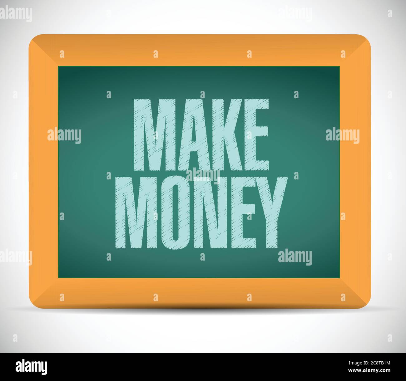 Make money message illustration design over a white background Stock ...