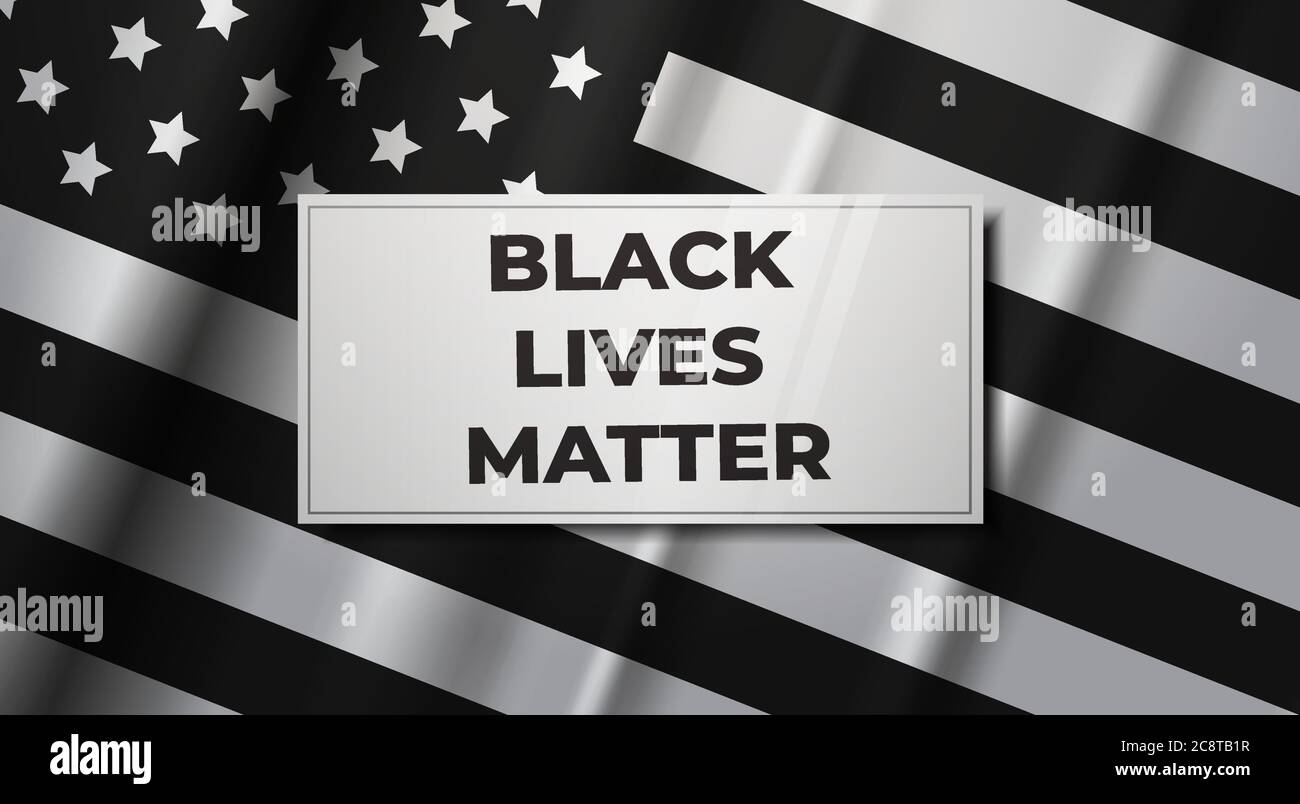 American flag awareness campaign against racial discrimination black ...