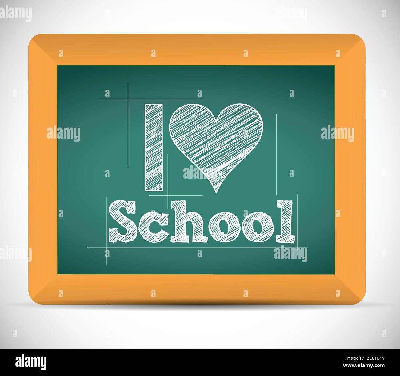 I love school message illustration design over a white background Stock ...