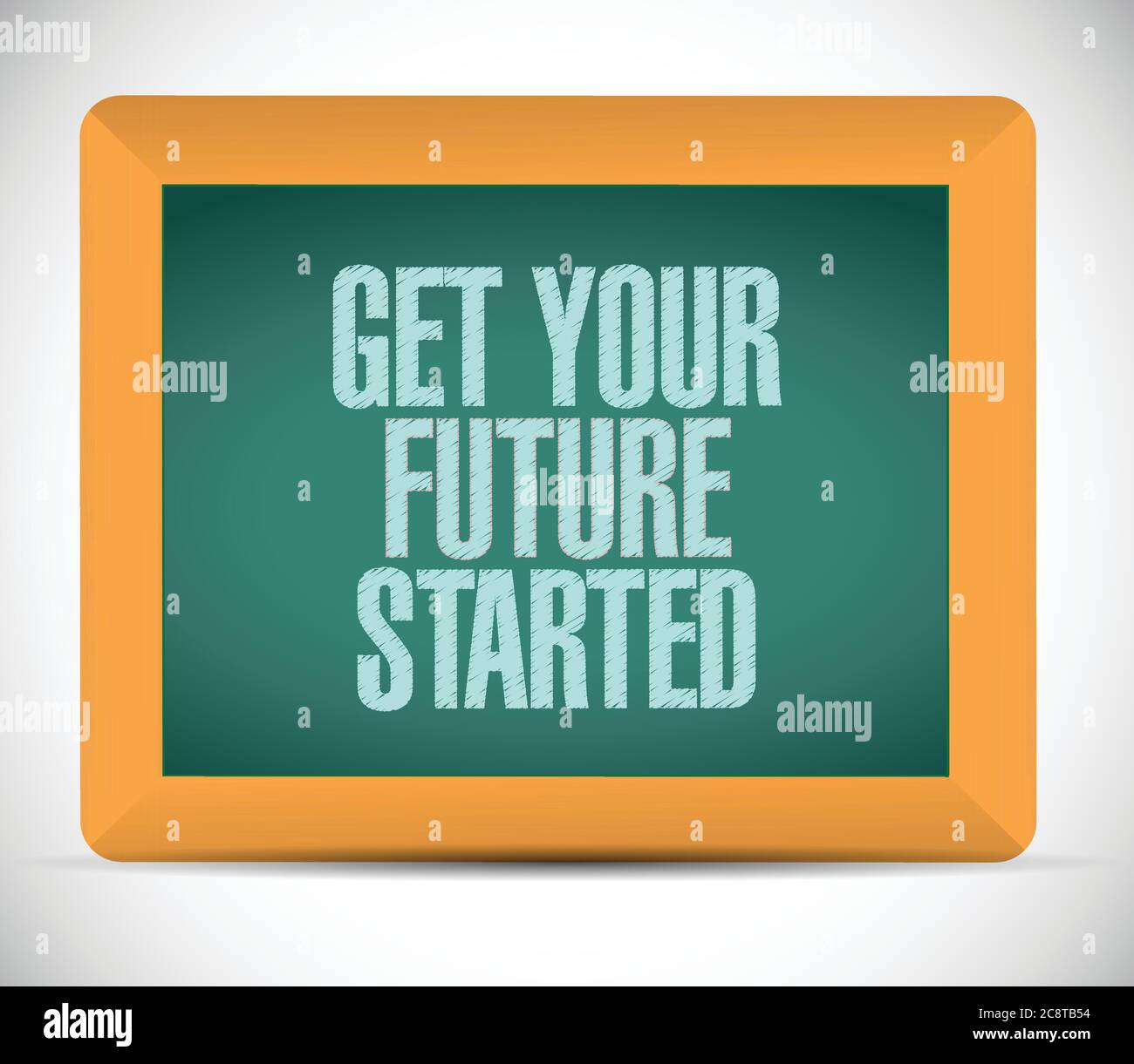 Get your future started message illustration design over a white ...
