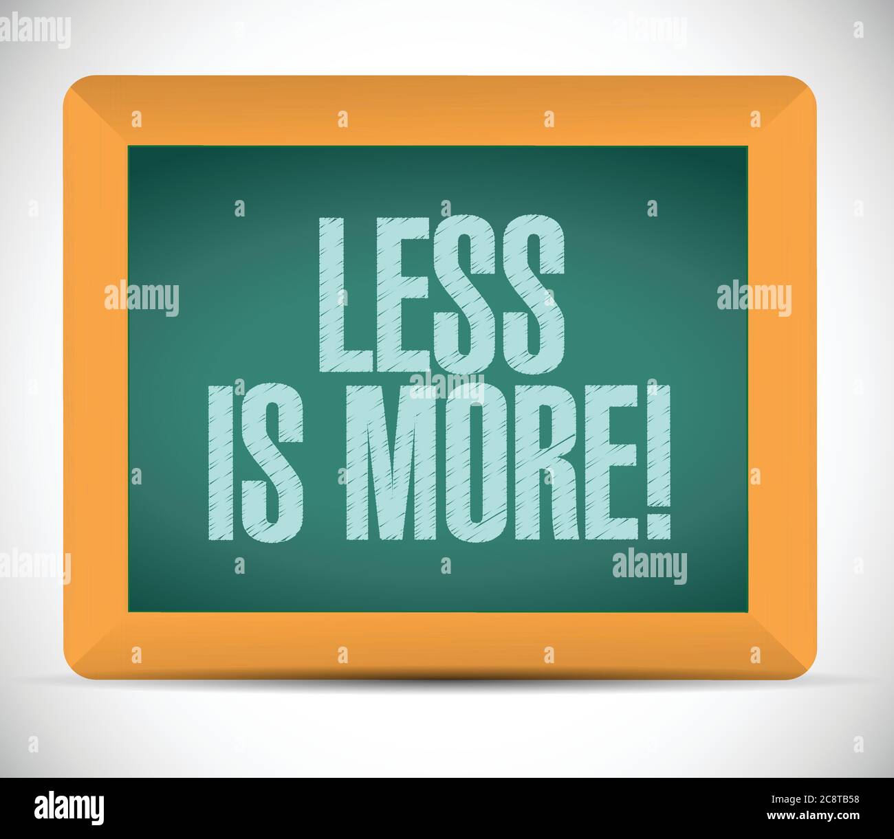 Less is more chalkboard sign concept illustration design Stock Vector ...
