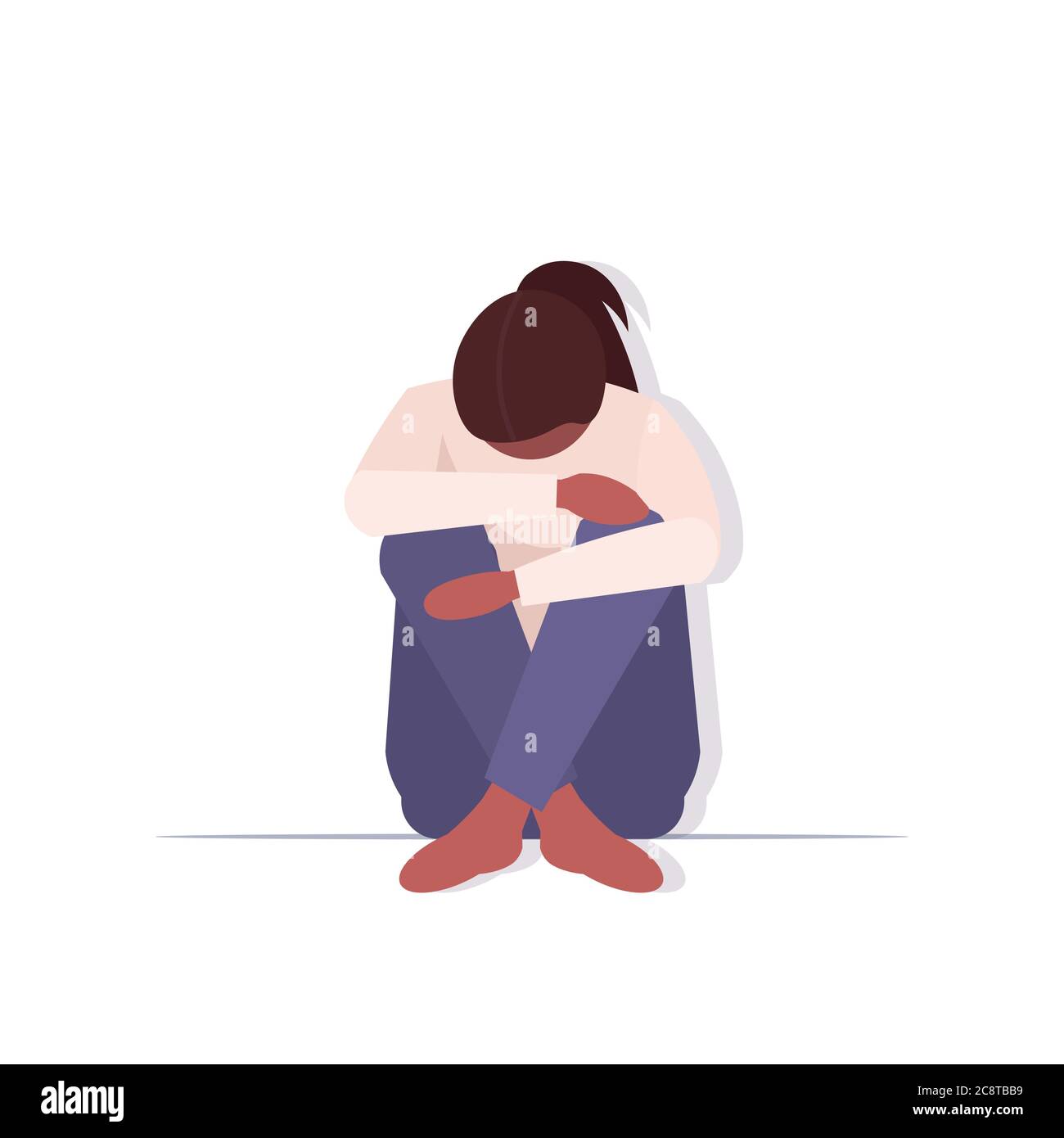 depressed african american woman crying depression problems stress ...