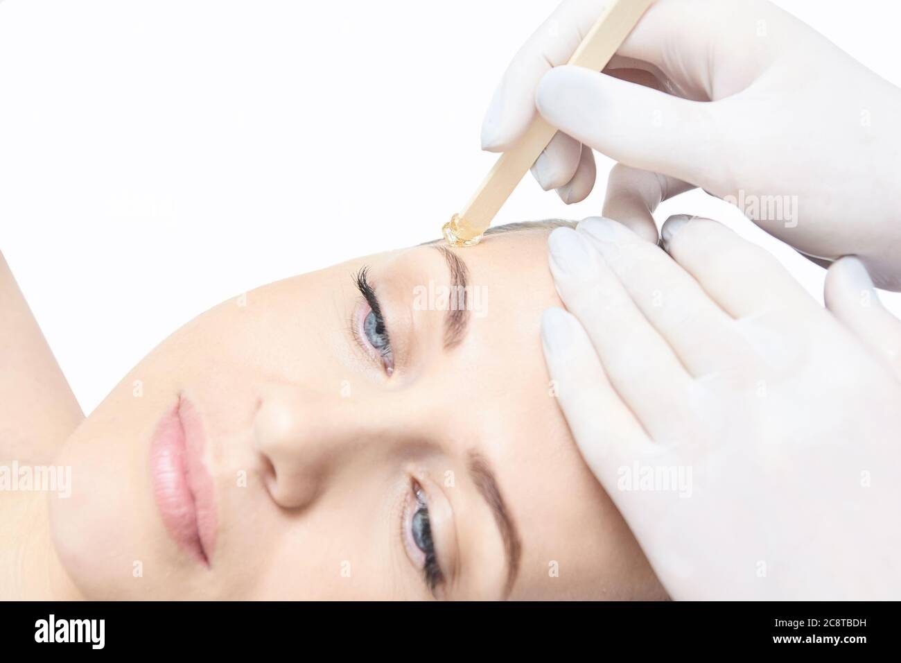 Hair removal depilation. Female skin routine. Bodycare Stock Photo - Alamy