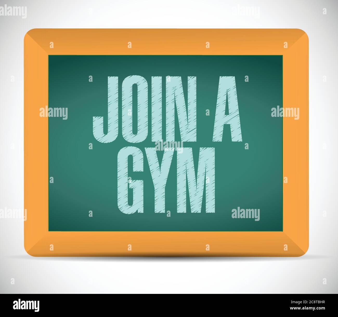 Join a gym message illustration design over a white background Stock ...