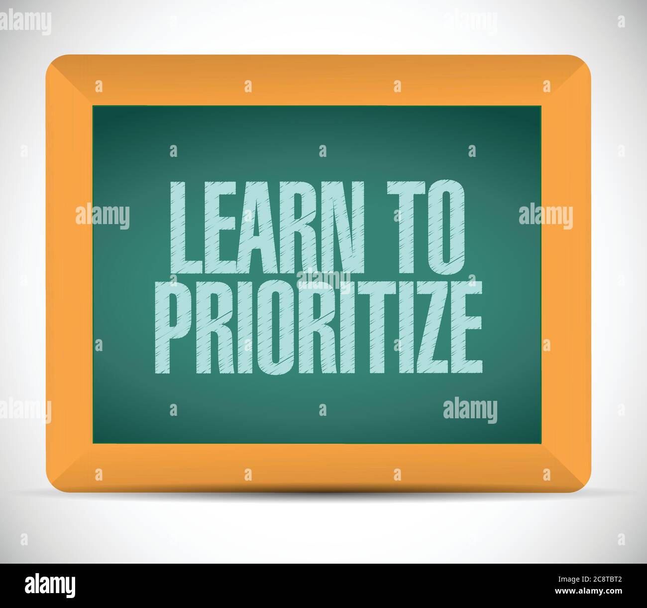 Learn to prioritize sign message illustration design over a white ...