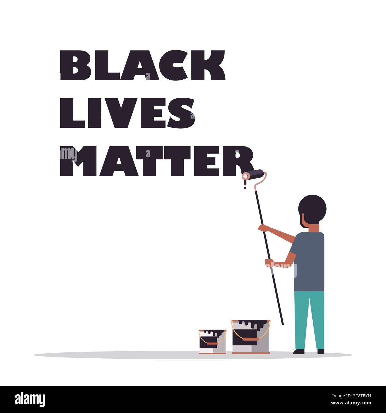 African american riot painting Stock Vector Images - Alamy