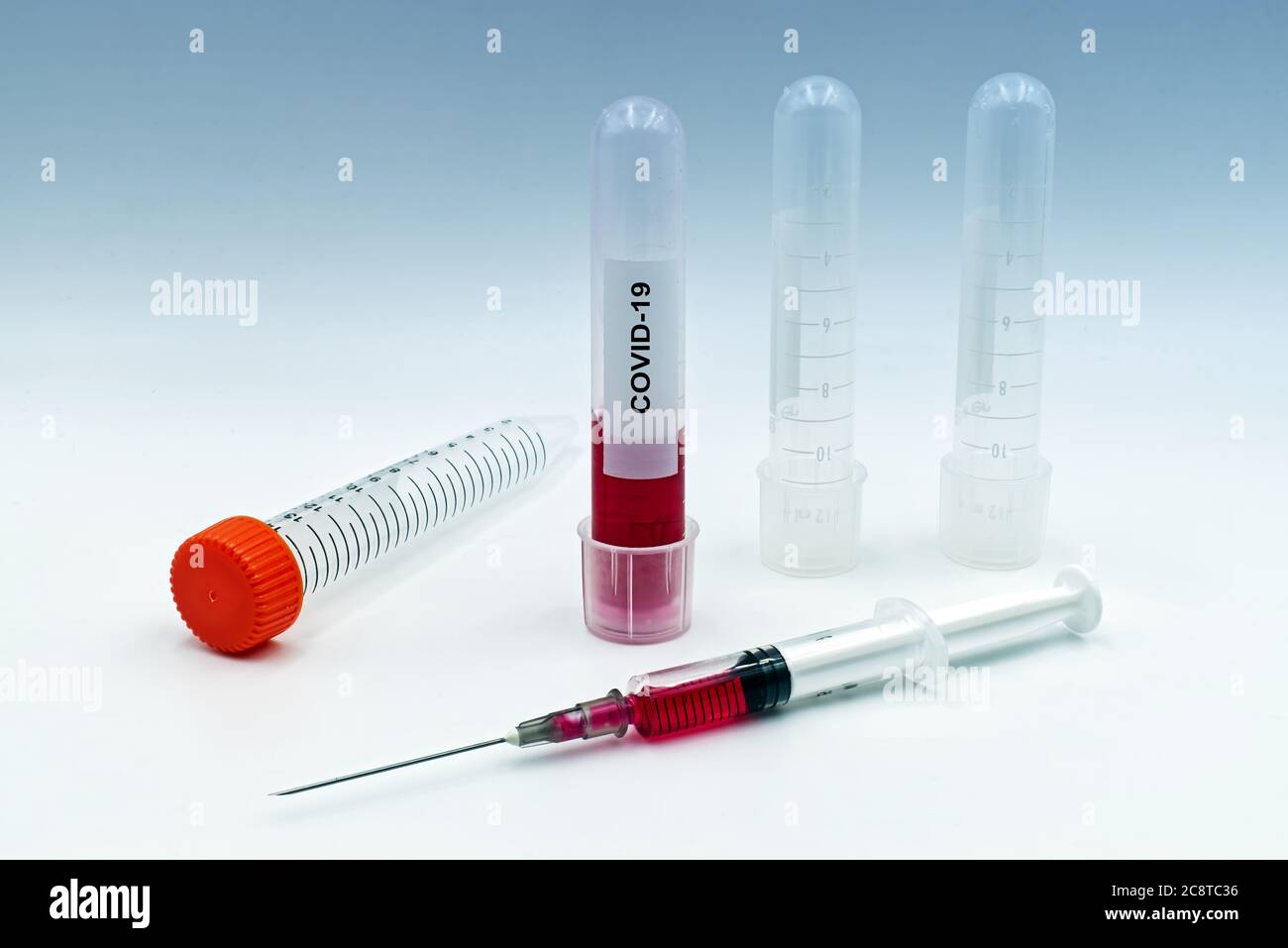 Covid-19 vaccine against coronavirus disease. Syringe injection ...