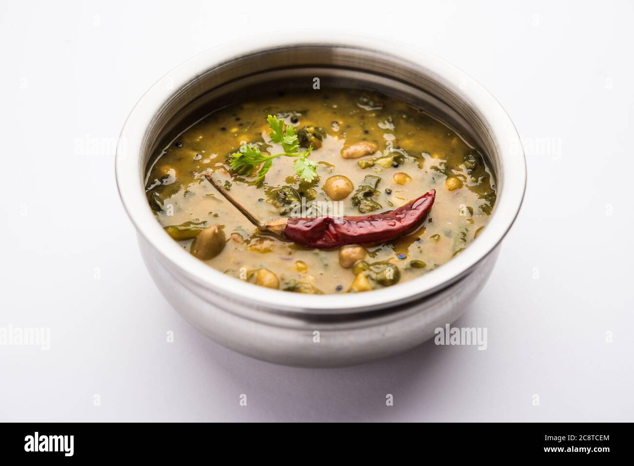 Healthy Dal Palak or yellow Toor Spinach Daal recipe also known as ...