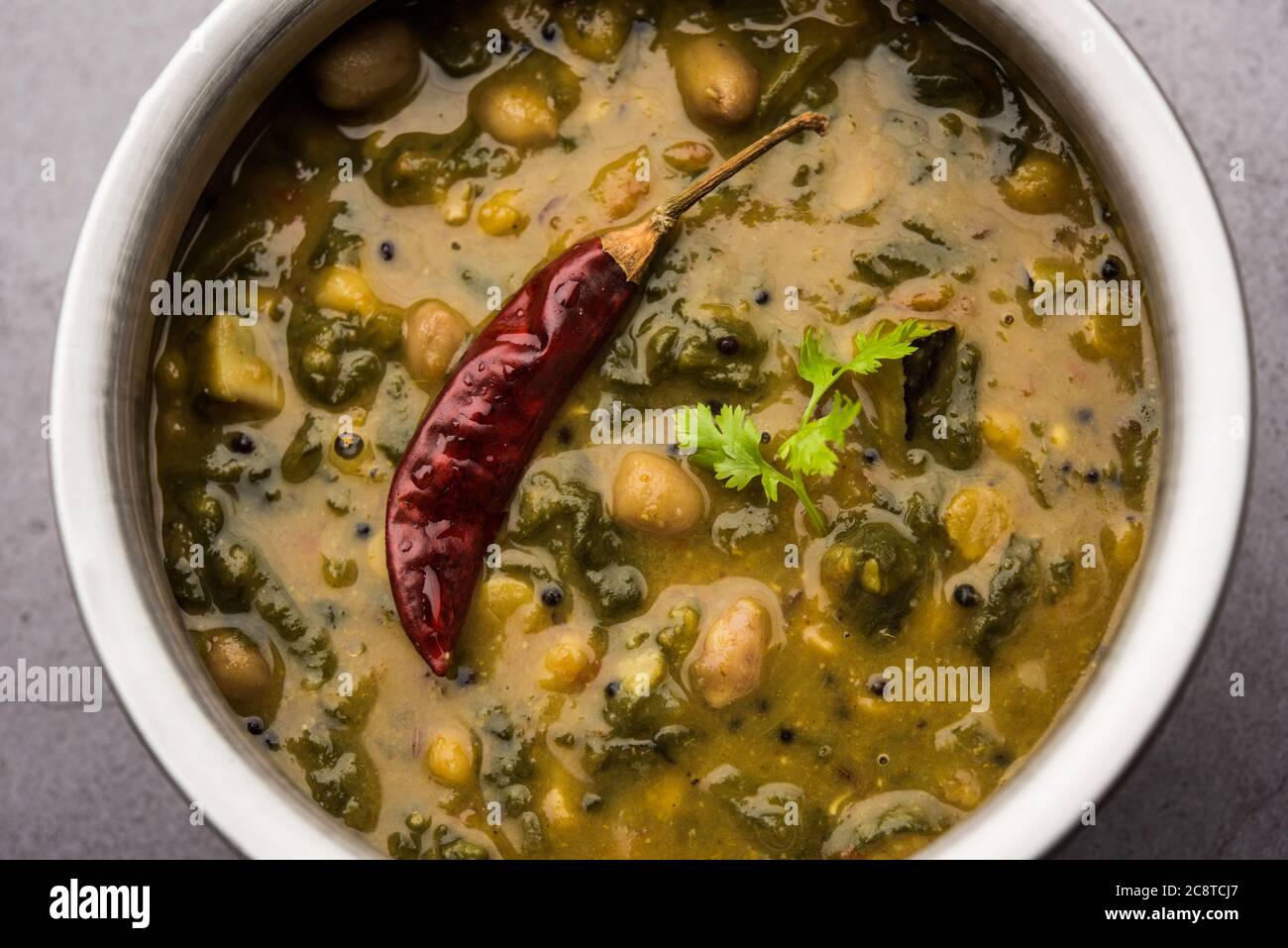 Healthy Dal Palak or yellow Toor Spinach Daal recipe also known as ...