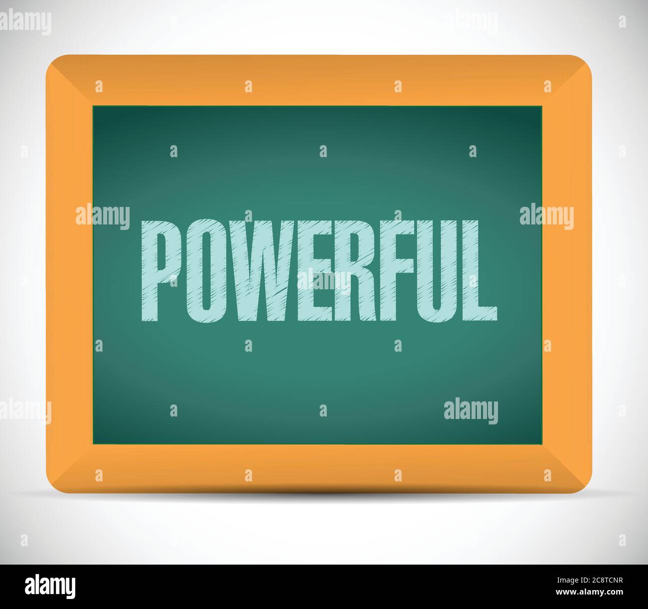 Powerful message illustration design over a white background Stock ...