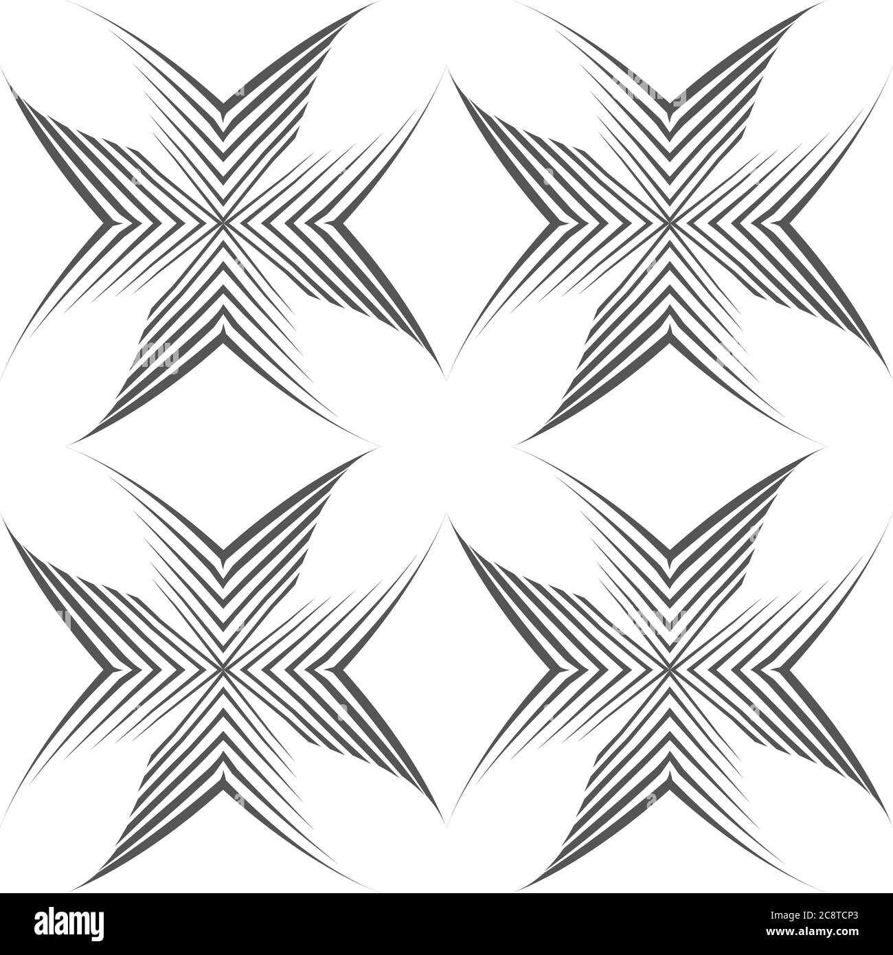 Seamless vector pattern of uneven lines drawn with a pen in the form of ...