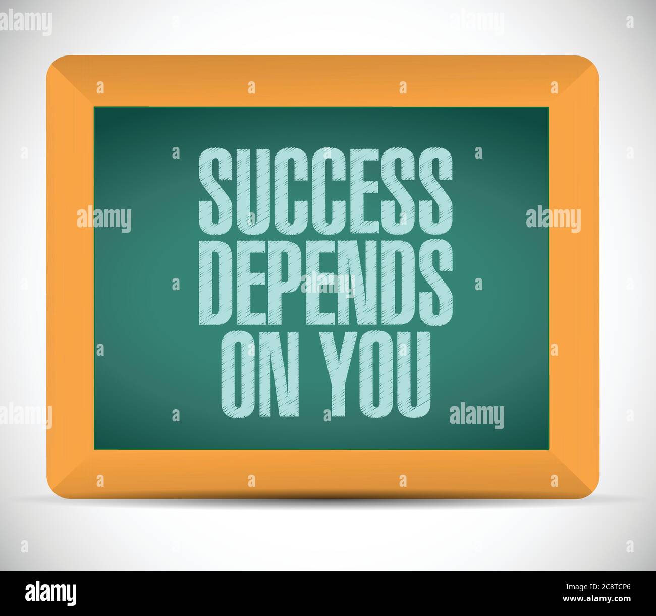 Success depends on you message illustration design over a white background Stock Vector Image ...