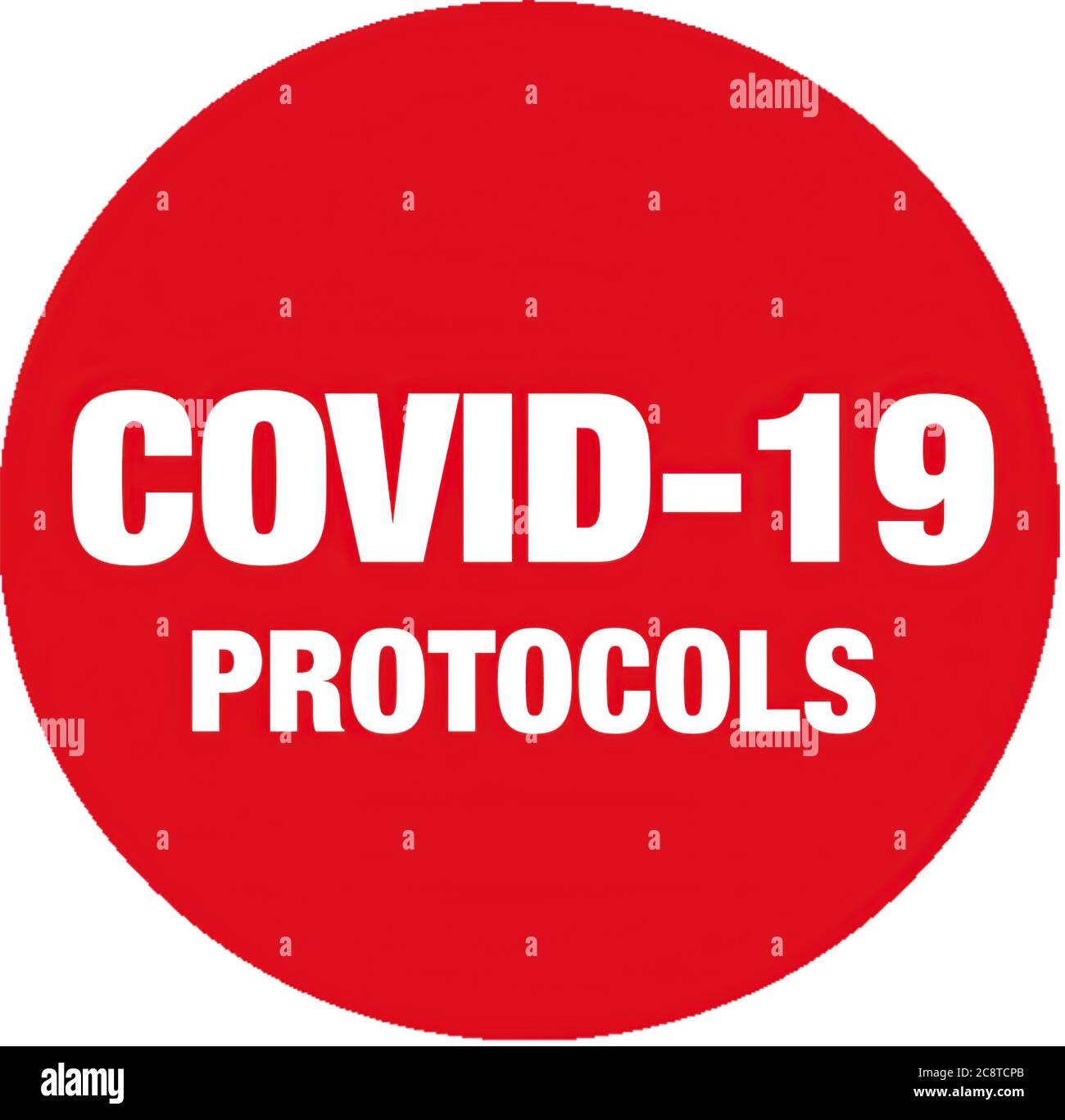 Covid-19 Protocols sign isolated on white background Stock Photo - Alamy