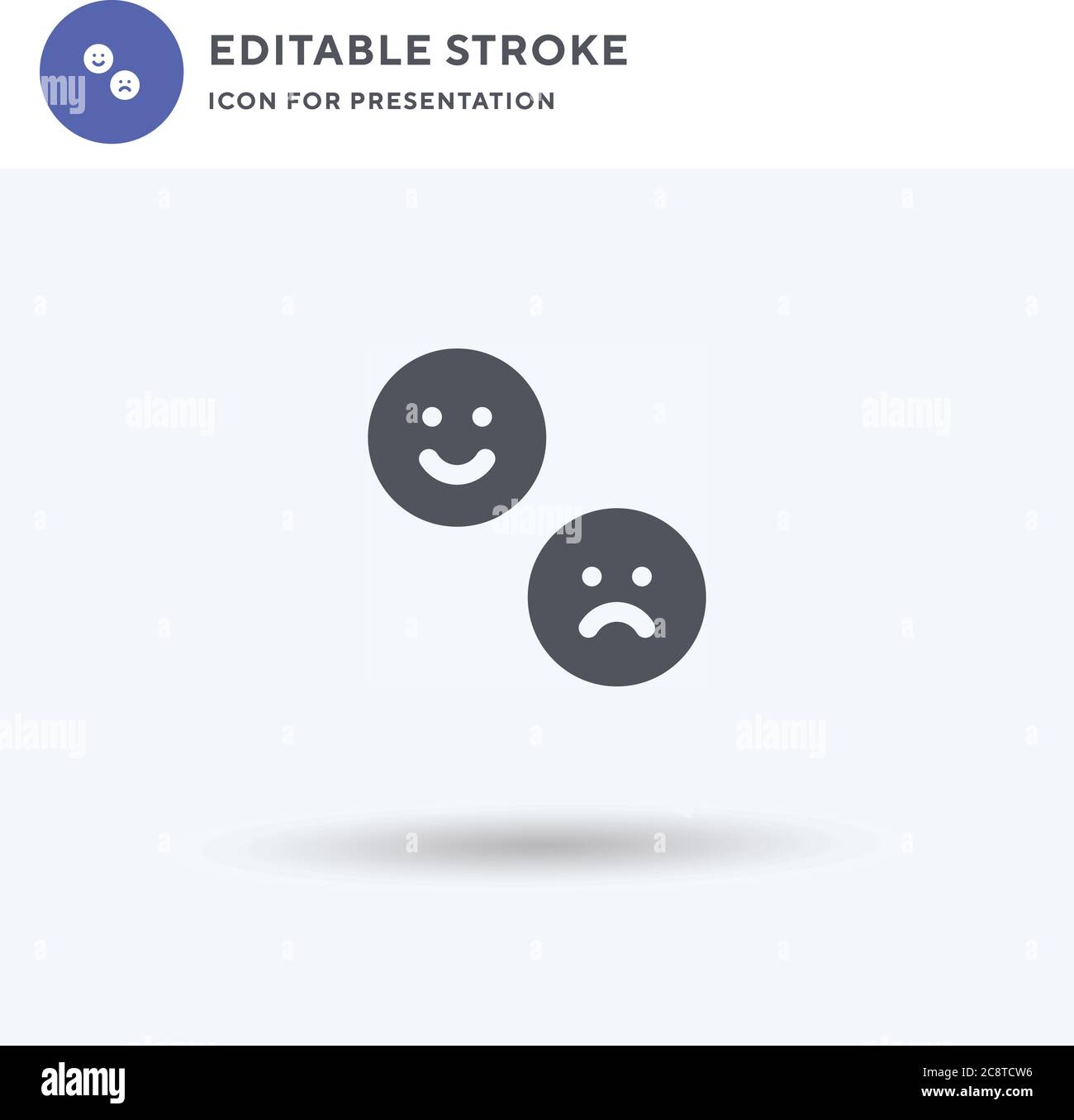 Emoji icon vector, filled flat sign, solid pictogram isolated on white ...