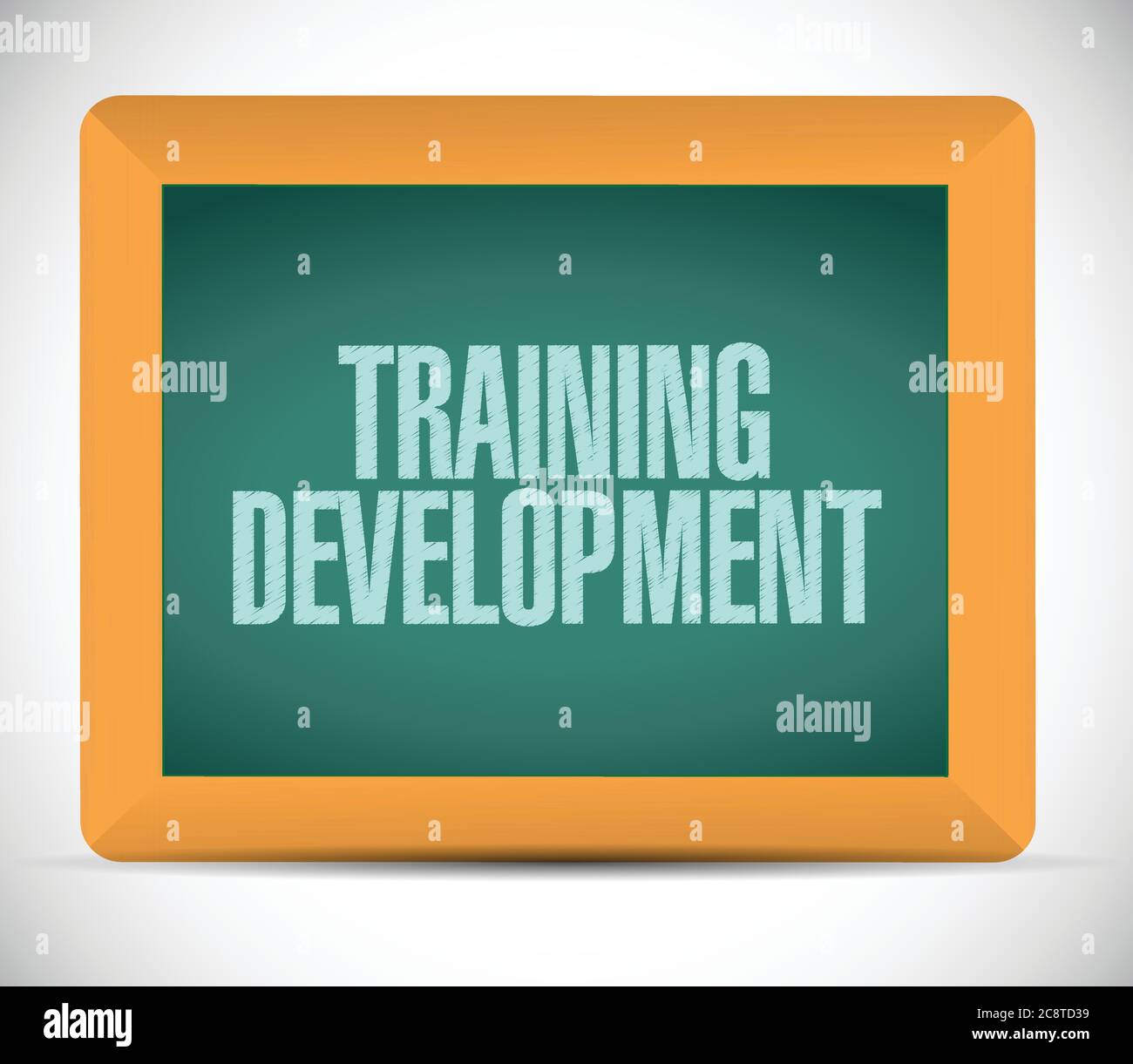 Training development message on a board. illustration design over a ...