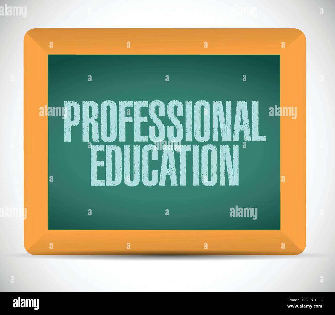 Professional education message illustration design over a white ...