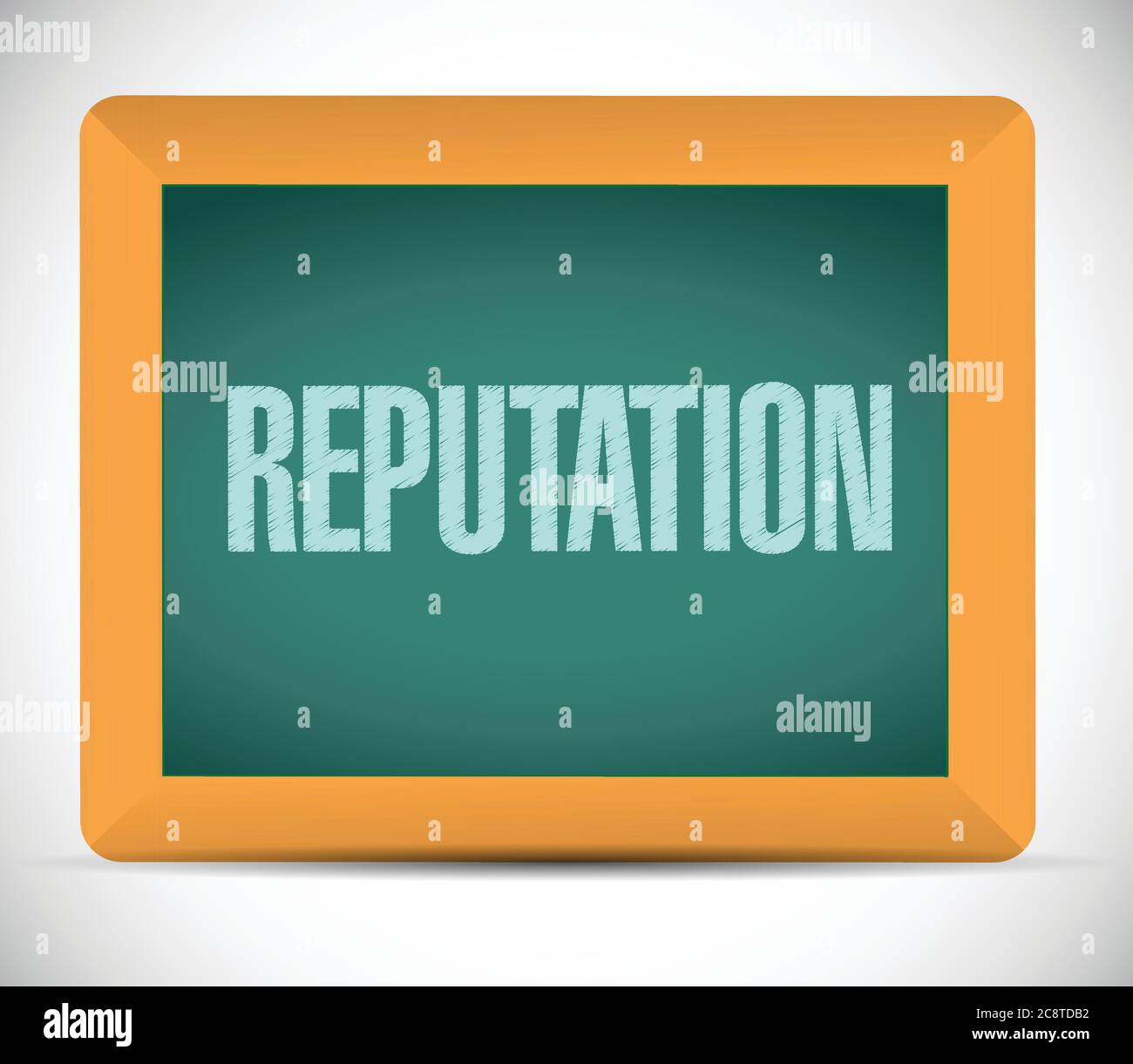 Reputation message board illustration design over a white background ...