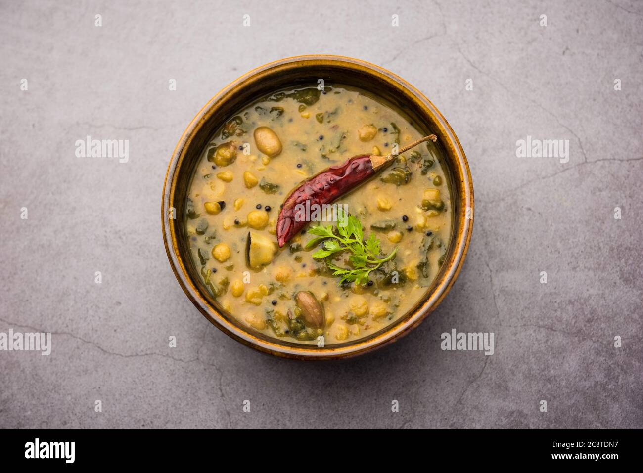 Healthy Dal Palak or yellow Toor Spinach Daal recipe also known as ...
