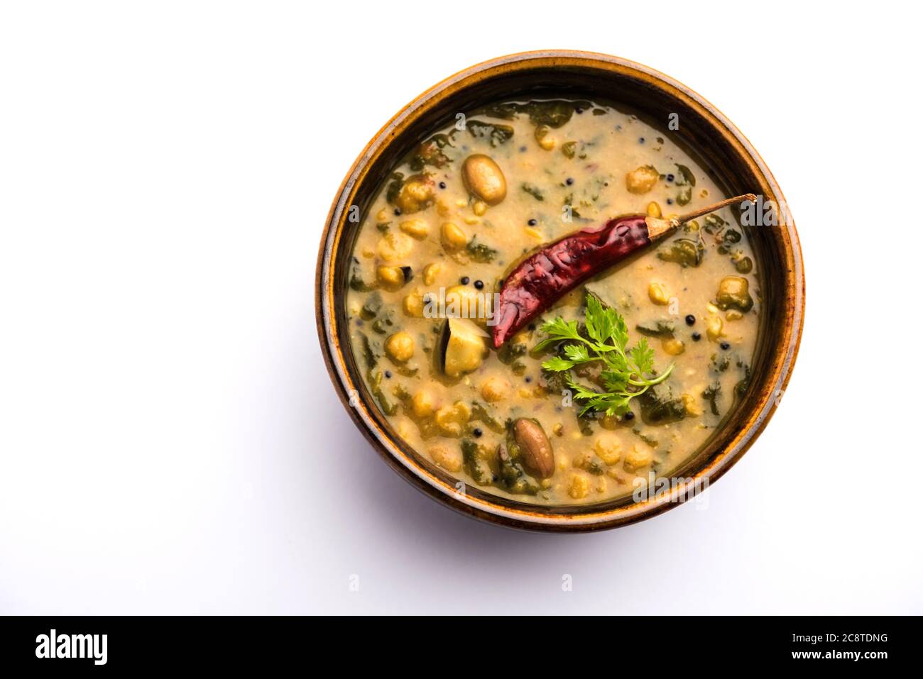 Healthy Dal Palak or yellow Toor Spinach Daal recipe also known as ...