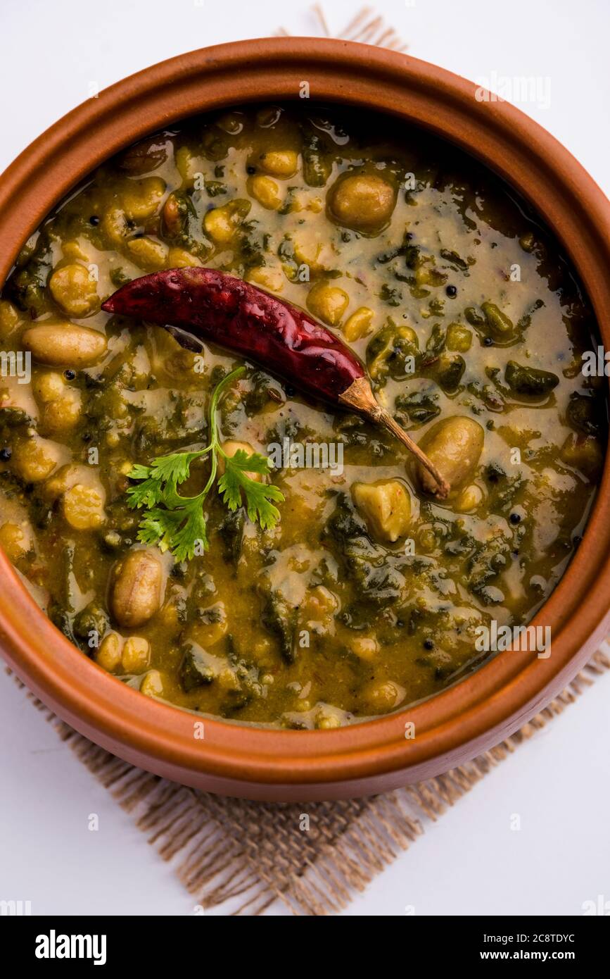 Healthy Dal Palak or yellow Toor Spinach Daal recipe also known as ...