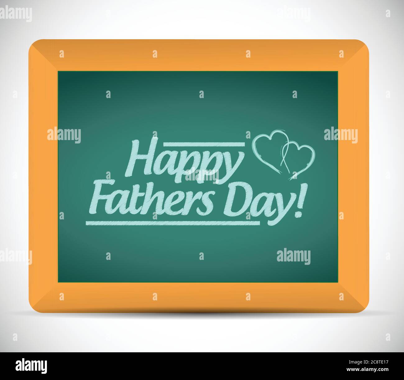 Happy fathers day message on a blackboard. illustration design Stock ...