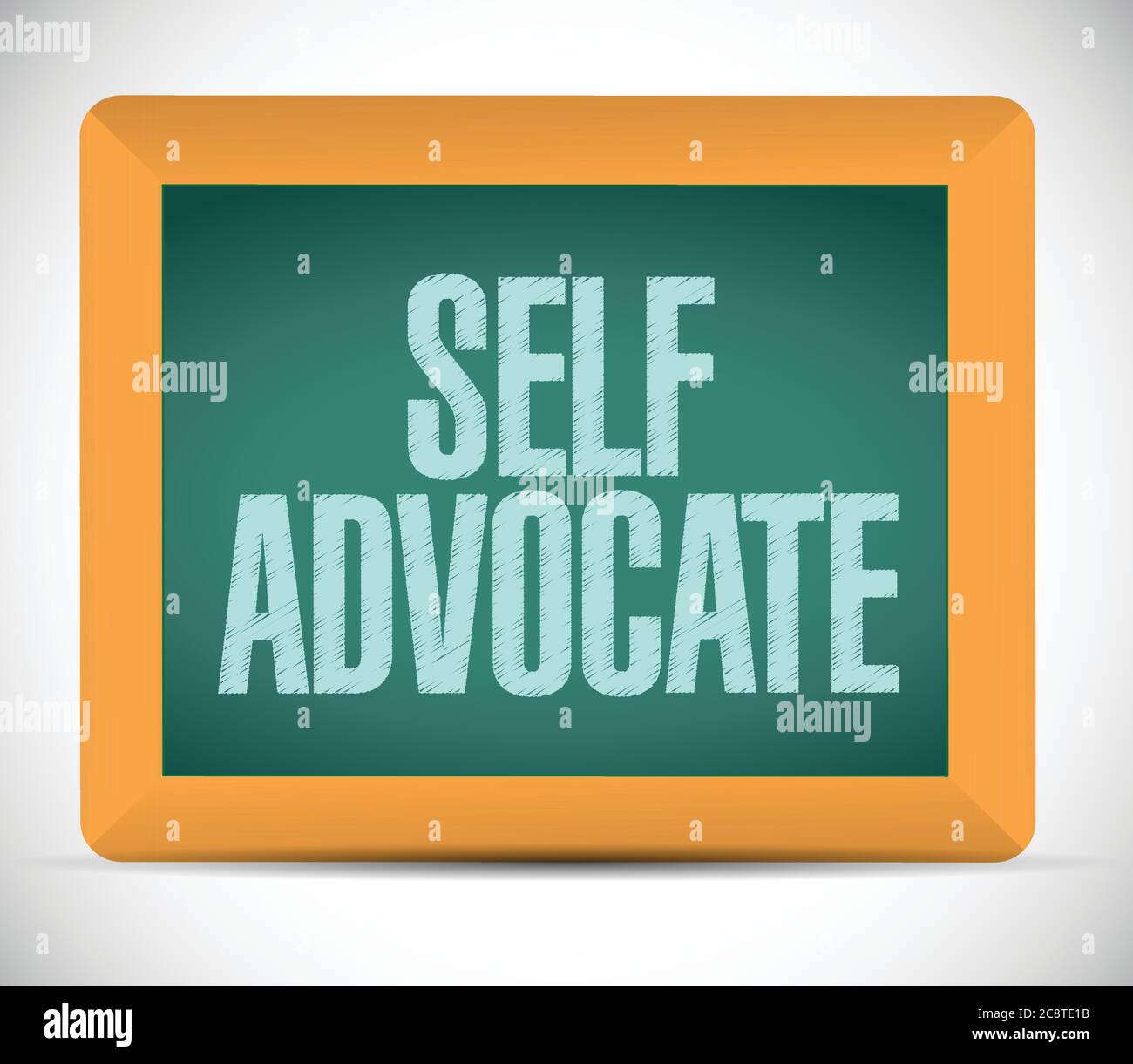 Self advocate message illustration design over a white background Stock ...