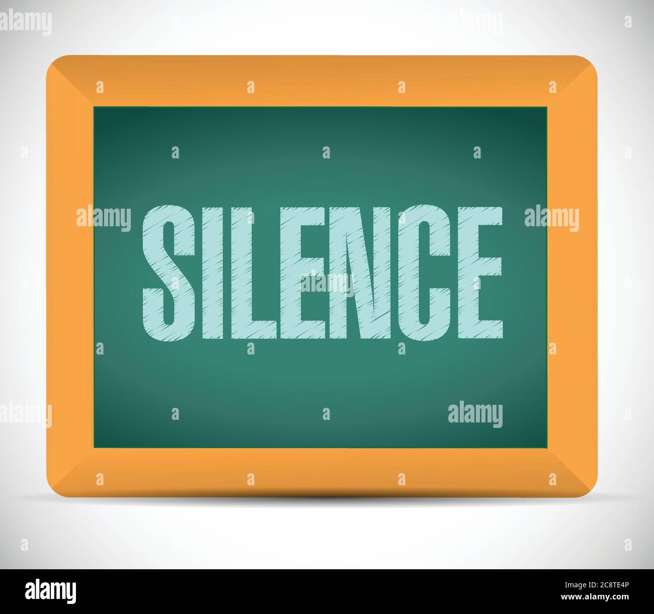 Keep silence sign board vector vectors Stock Vector Images - Alamy