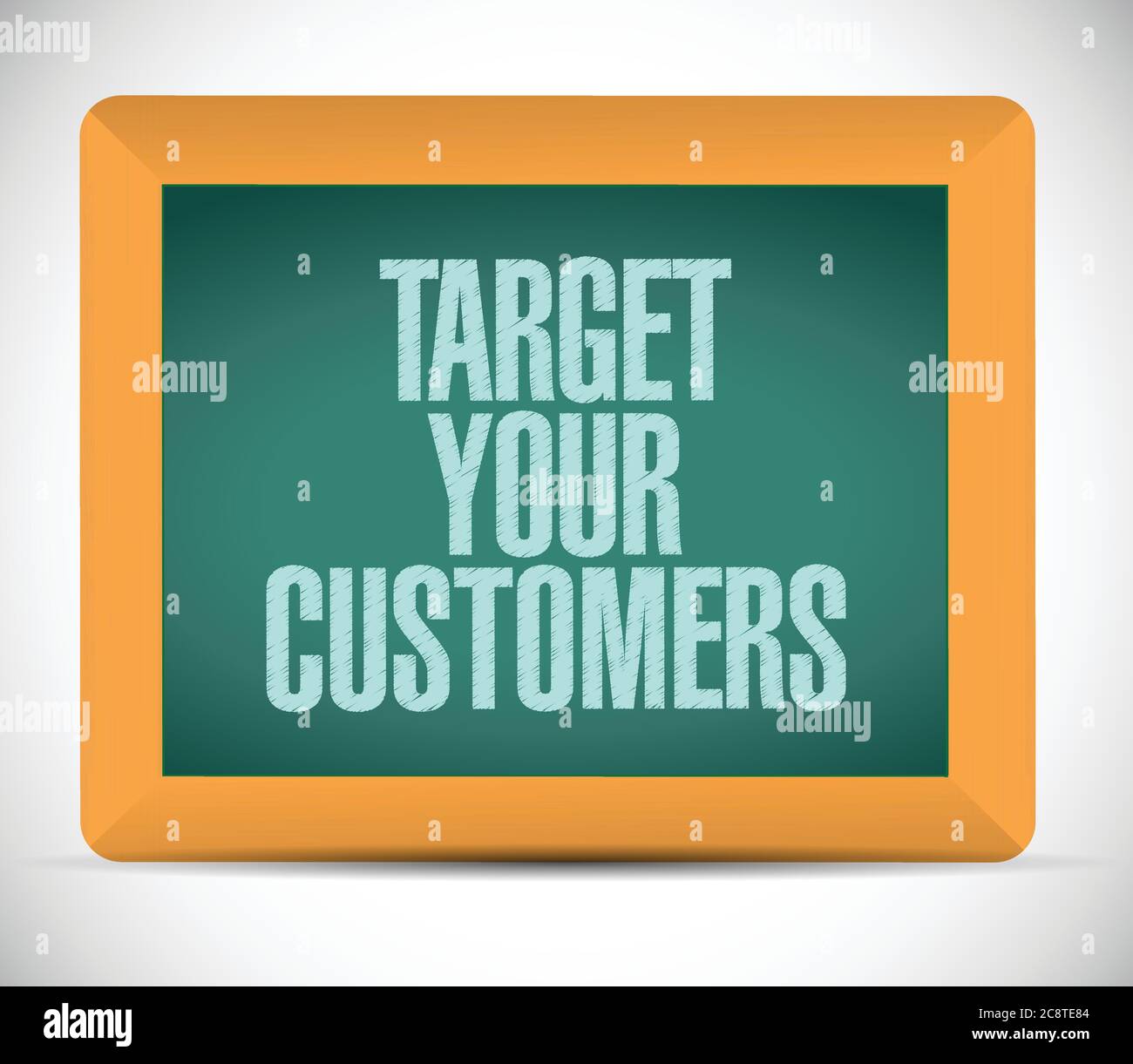 Target your customers message illustration design over a white ...