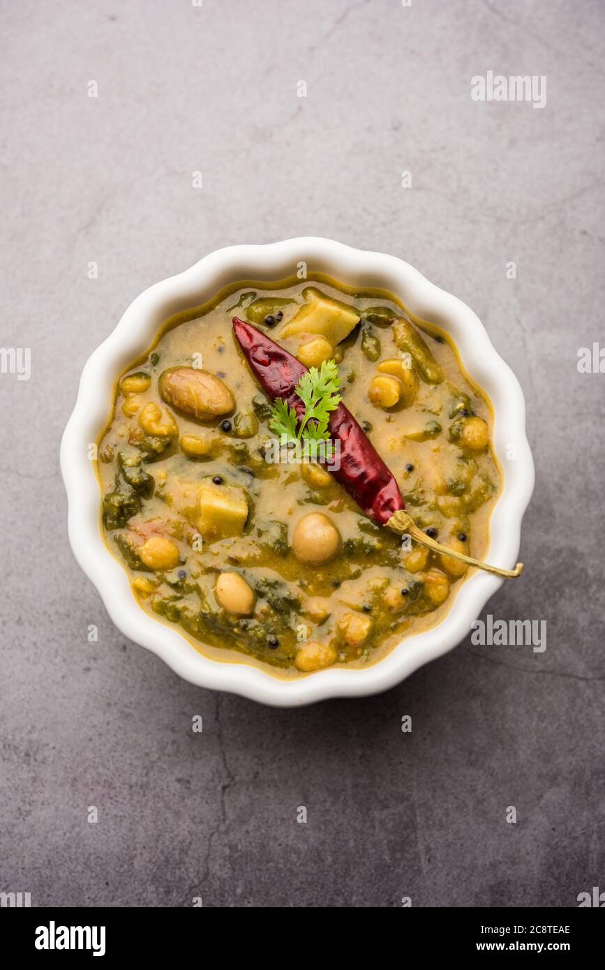 Healthy Dal Palak or yellow Toor Spinach Daal recipe also known as ...