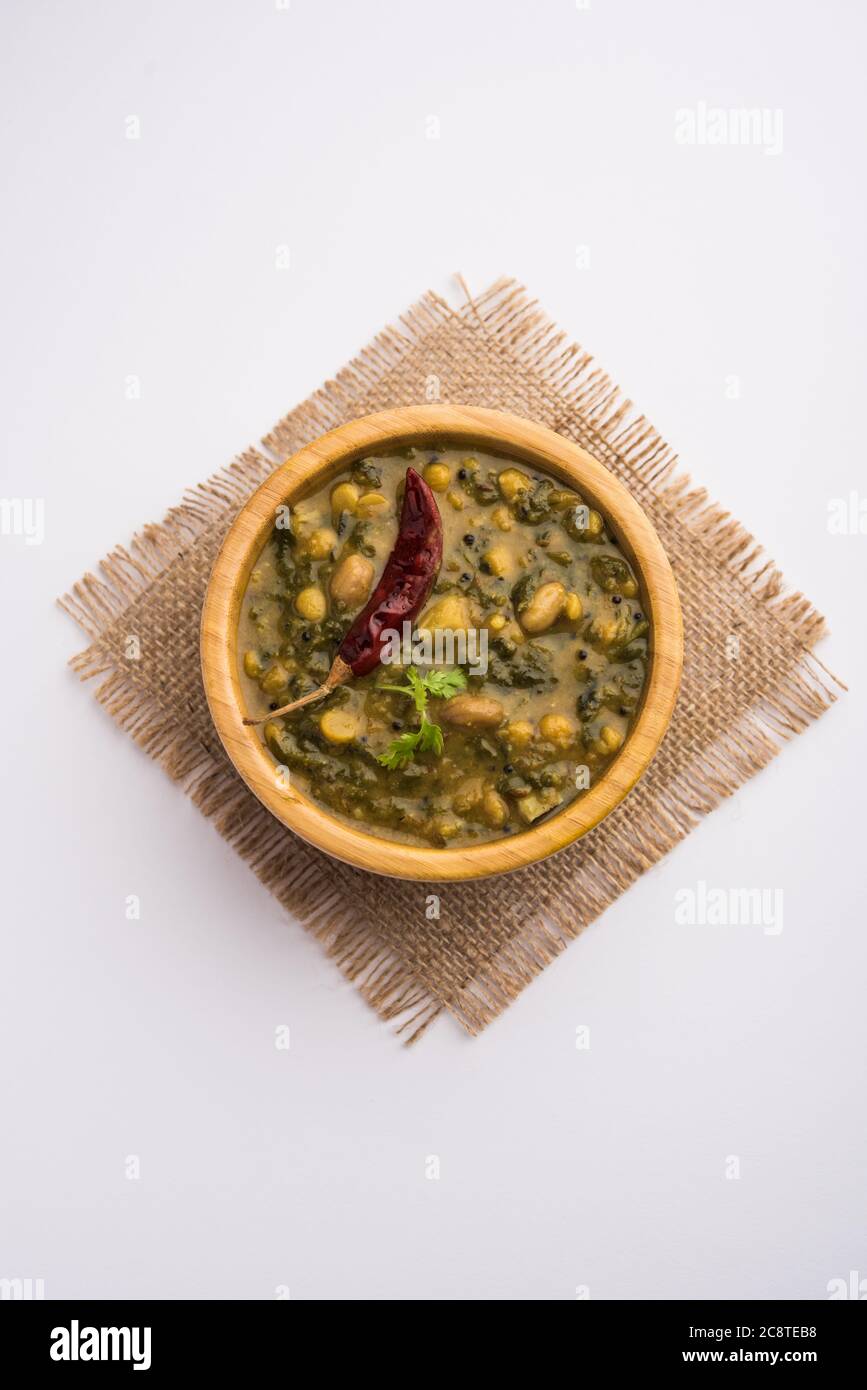 Healthy Dal Palak or yellow Toor Spinach Daal recipe also known as ...
