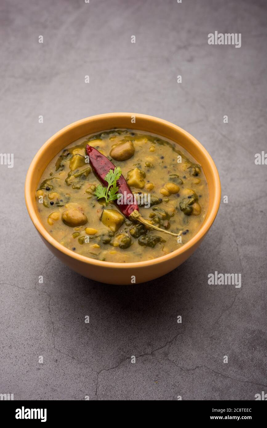 Healthy Dal Palak or yellow Toor Spinach Daal recipe also known as ...